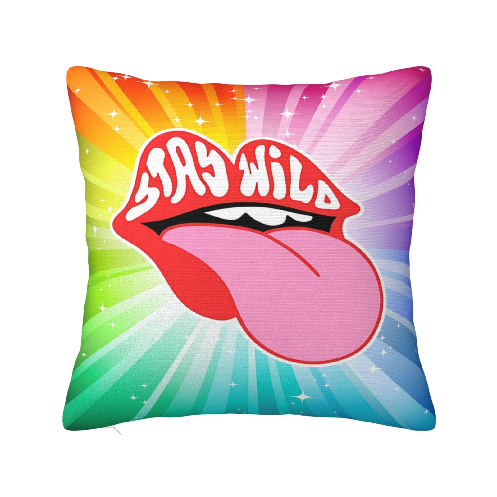 Ben Azelart Stay Wild Throw Pillow Covers Cartoon Pillow Case Square ...