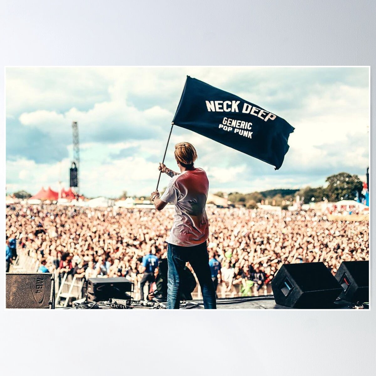 Ben Barlow Neck Deep Flag Poster Wall Art, Modern Wall Decor For Living ...