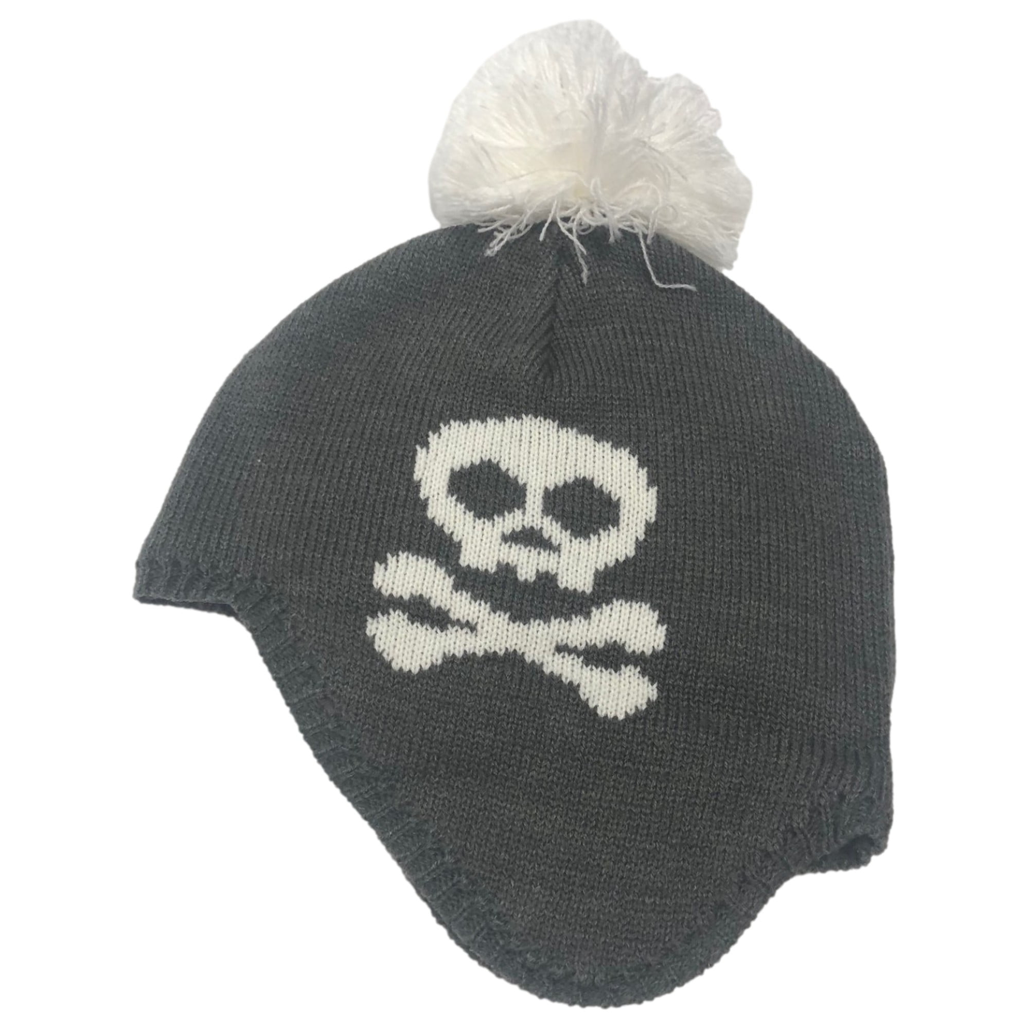 Ben Berger Boys Gray Skull Trapper Hat - Walmart.com