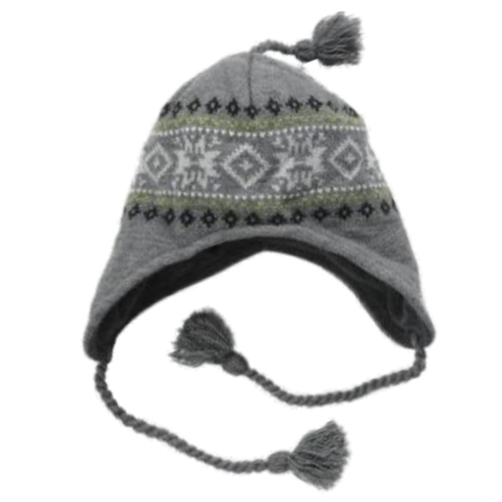 Ben Berger Boys Gray Snowflake Peruvian Trapper Hat Nordic Print Grey ...