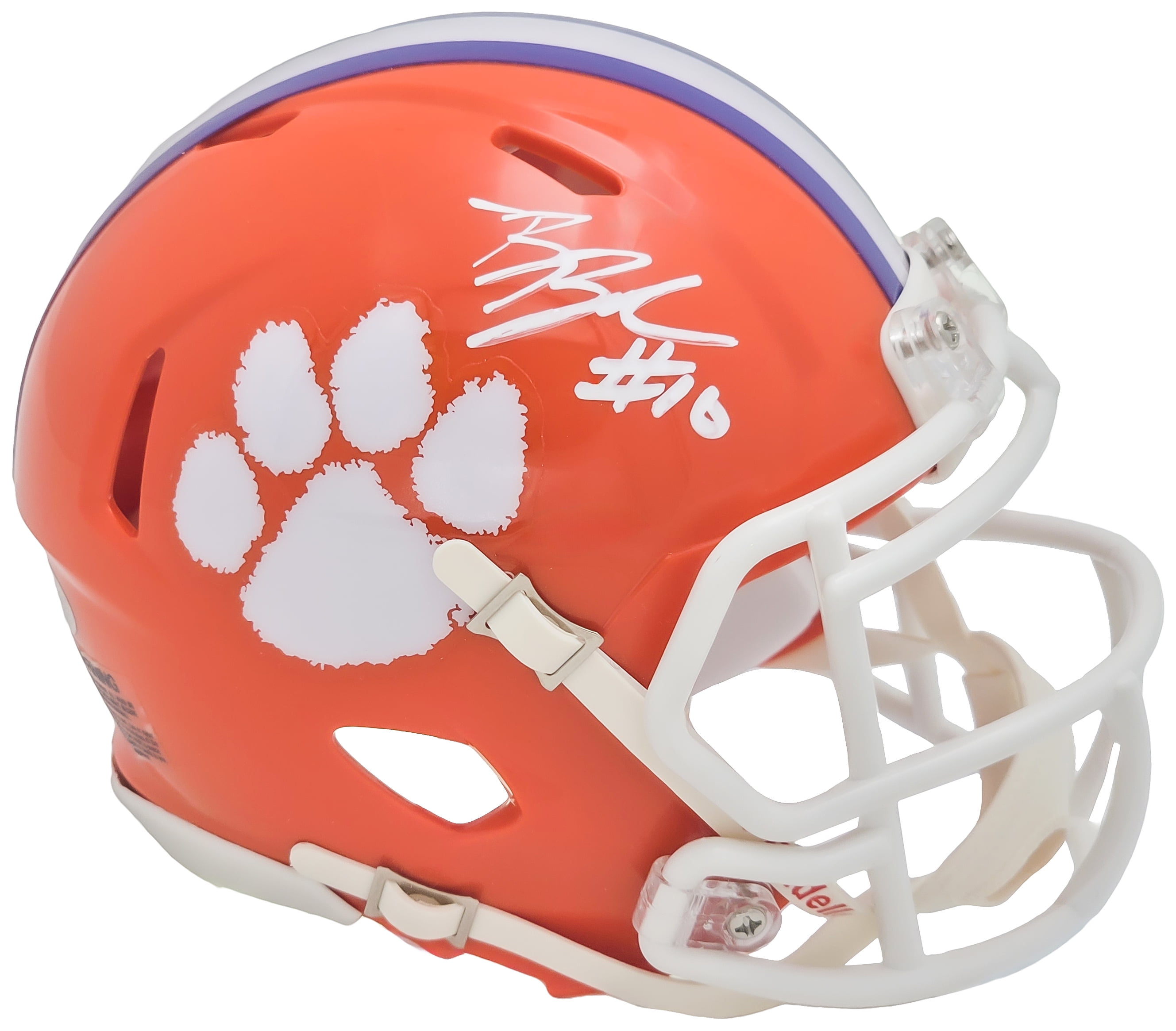 Ben Boulware Autographed Clemson Tigers Orange Speed Mini Helmet MCS ...