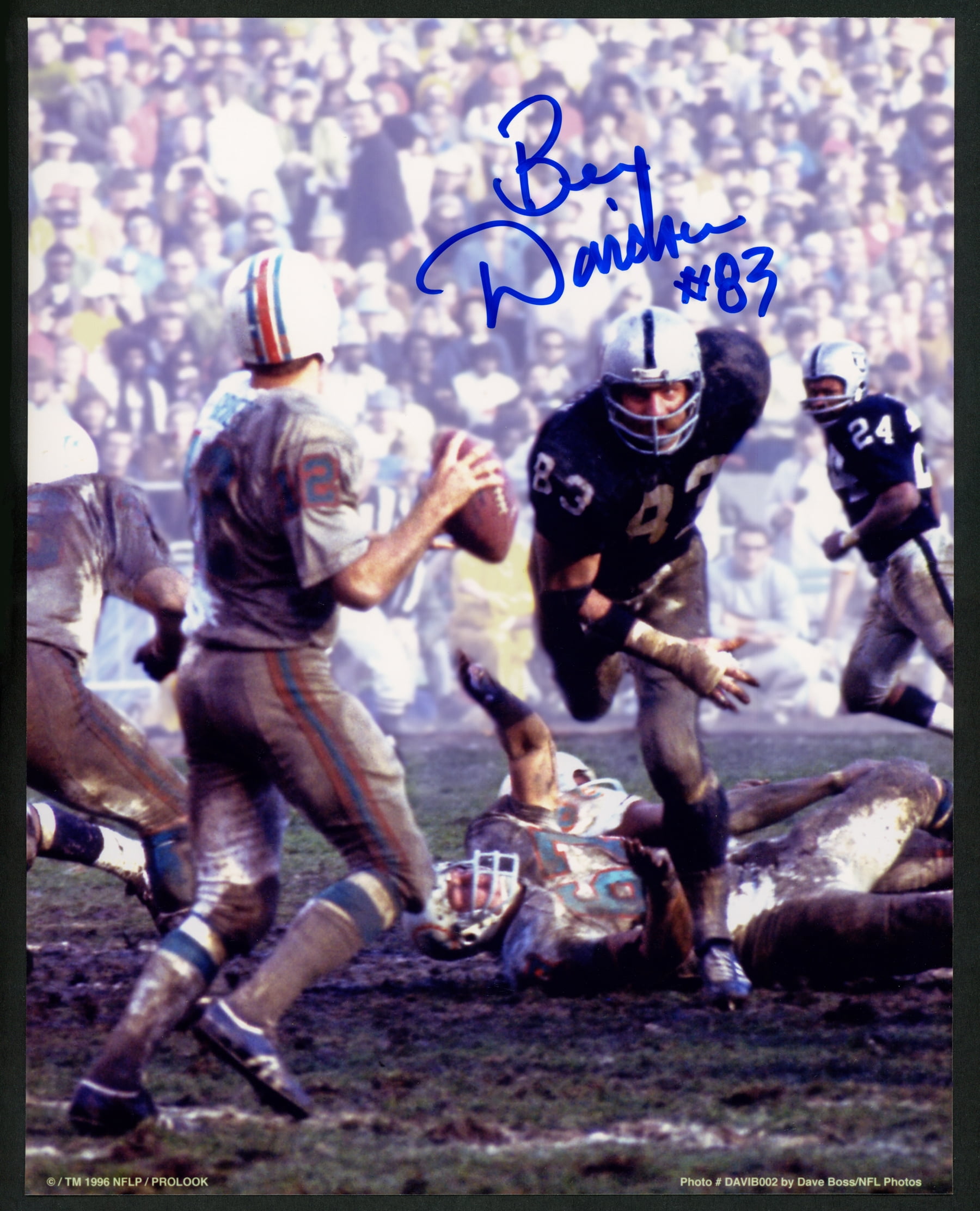 Ben Davidson Autographed 8x10 Photo Oakland Raiders Signed In Blue ...