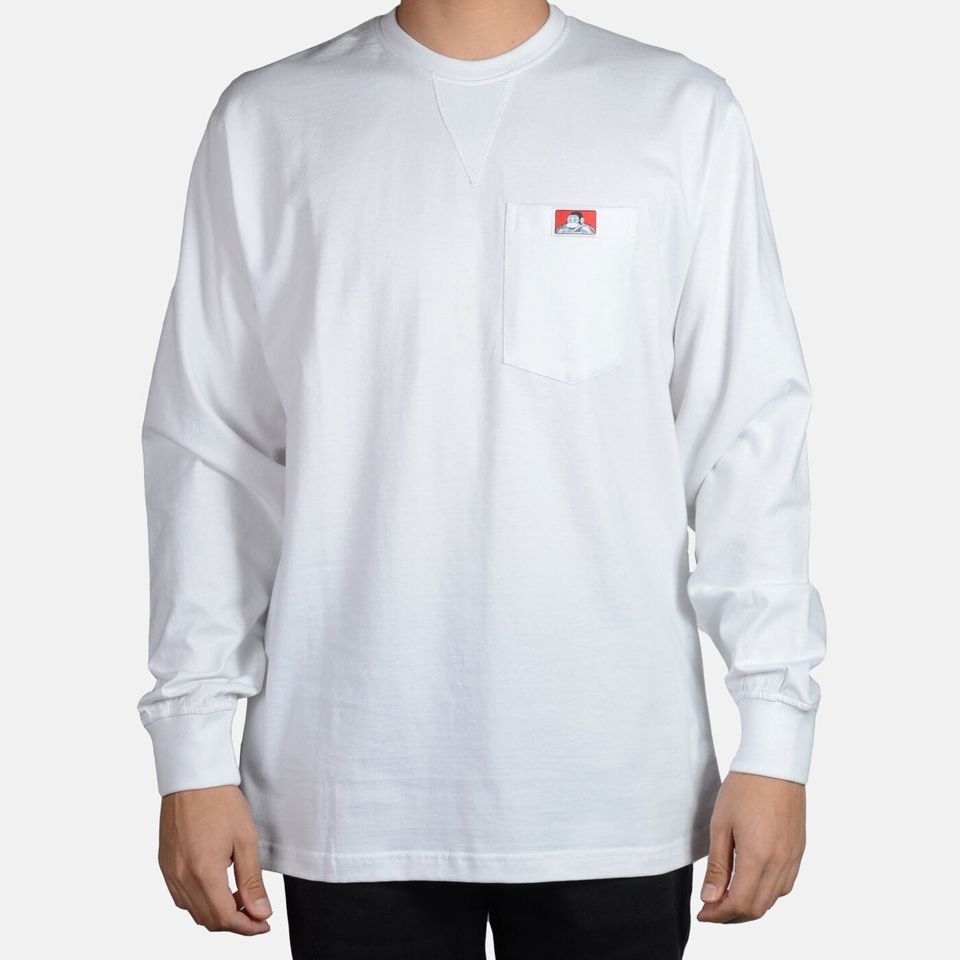 Ben Davis Classic Label Long Sleeve Pocket T-Shirt Heavyduty - Walmart.com