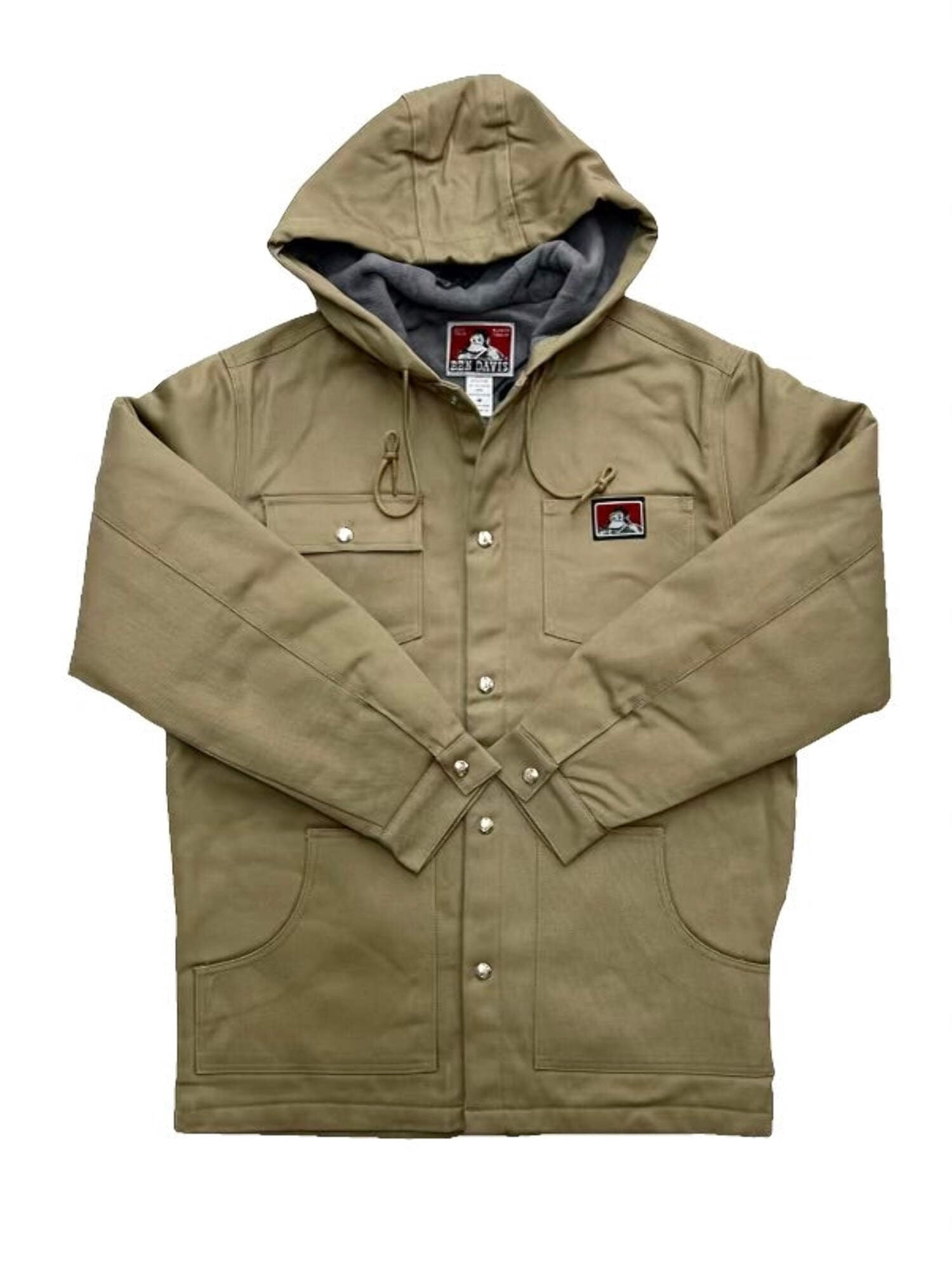 Ben Davis Hooded Jacket, Front Snap - Walmart.com