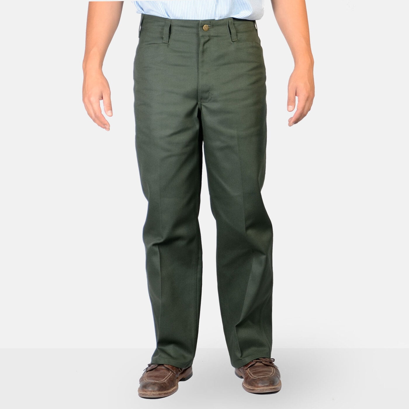 Ben Davis Men's Original Ben's Regular Twill Flat Front Work Pants 625 ...