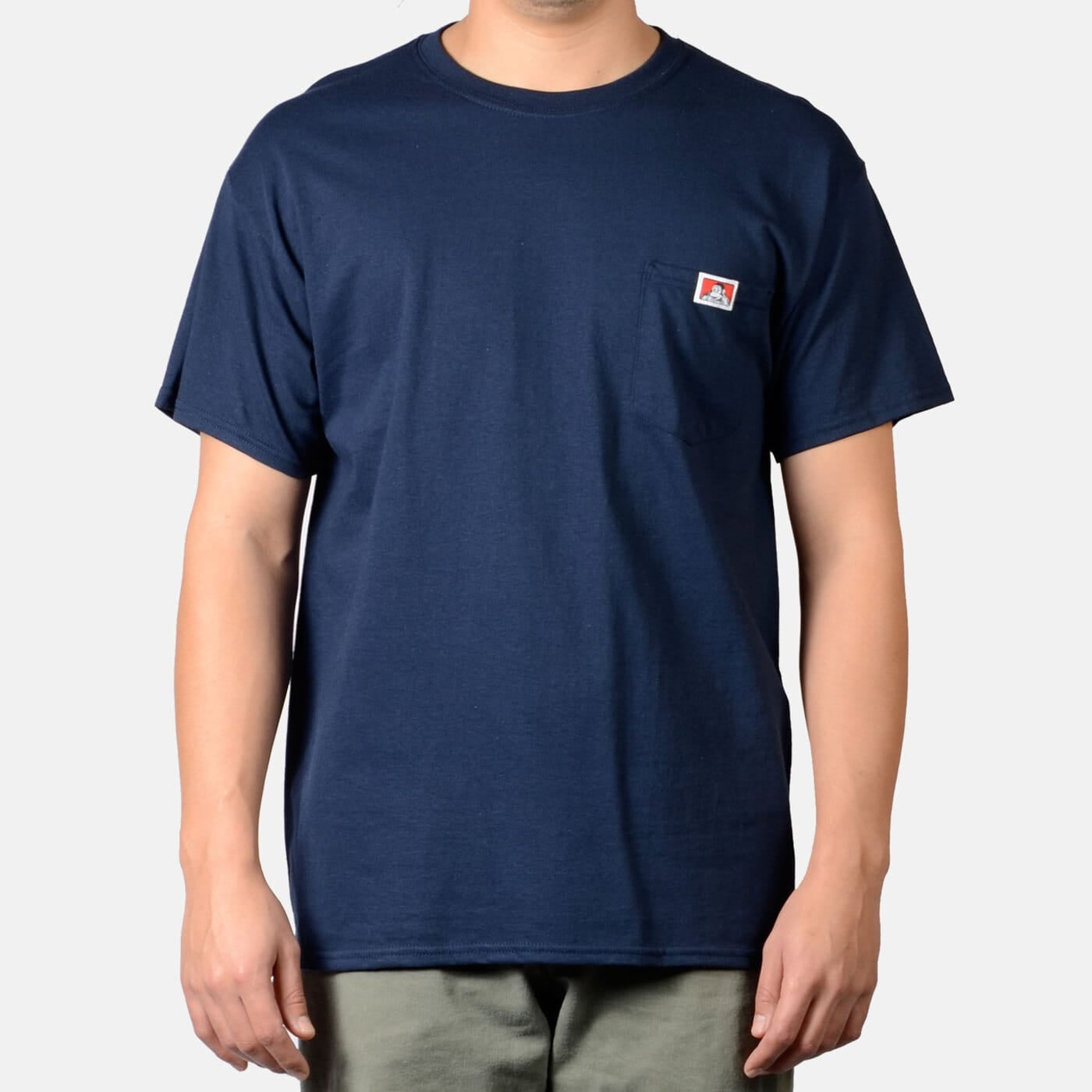 Ben Davis Men's Short Sleeve 100% Cotton Classic Pocket Logo Tee Navy ...
