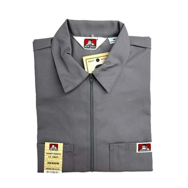 Ben Davis Men's Half-Zip Short Sleeve Collared Solid Work Shirt 124-L ...