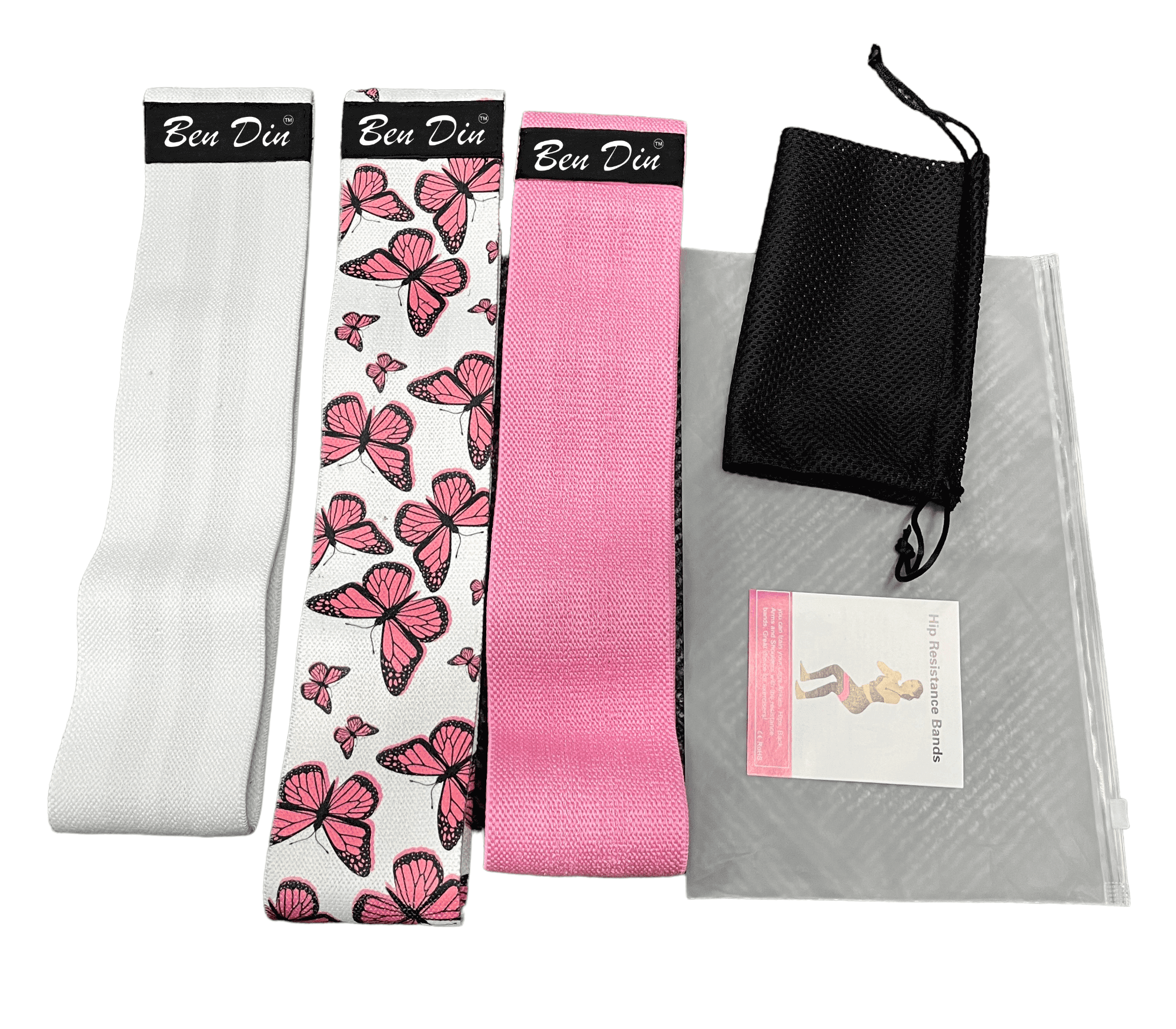 Ben Din Clothing Exercise Bands Set with High-Quality Elasticity (3 ...
