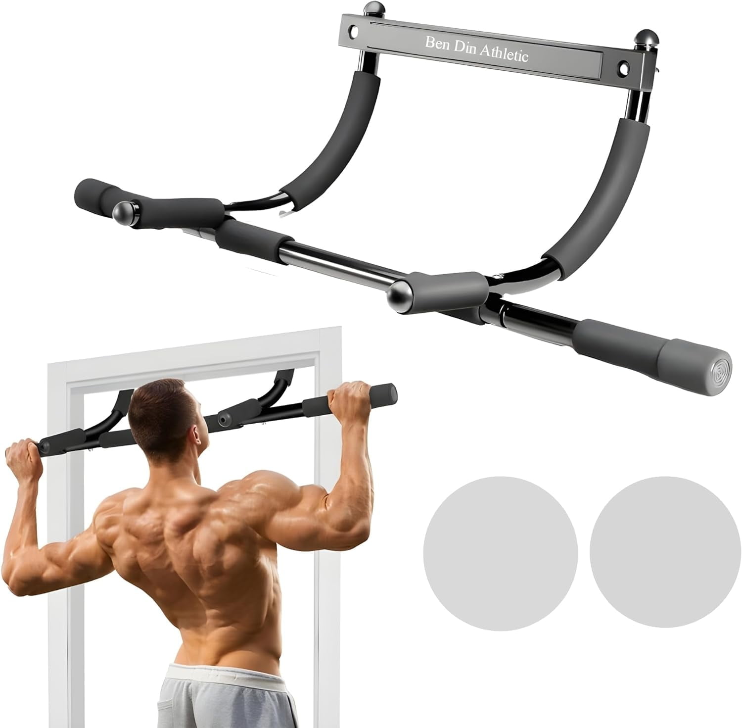 Ben Din Athletic Indoor Pull Up Bar, Multi-Function, Portable, Chin-Dip ...