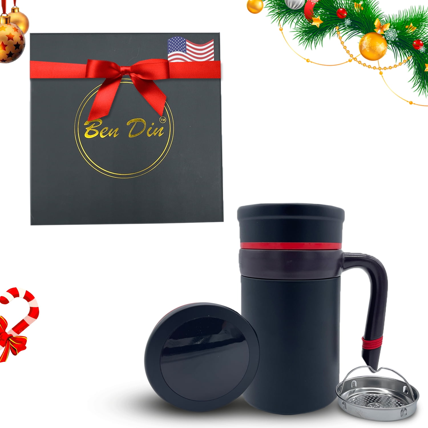 Ben Din Clothing Stainless Steel Coffee Mug with Christmas Gift Box ...