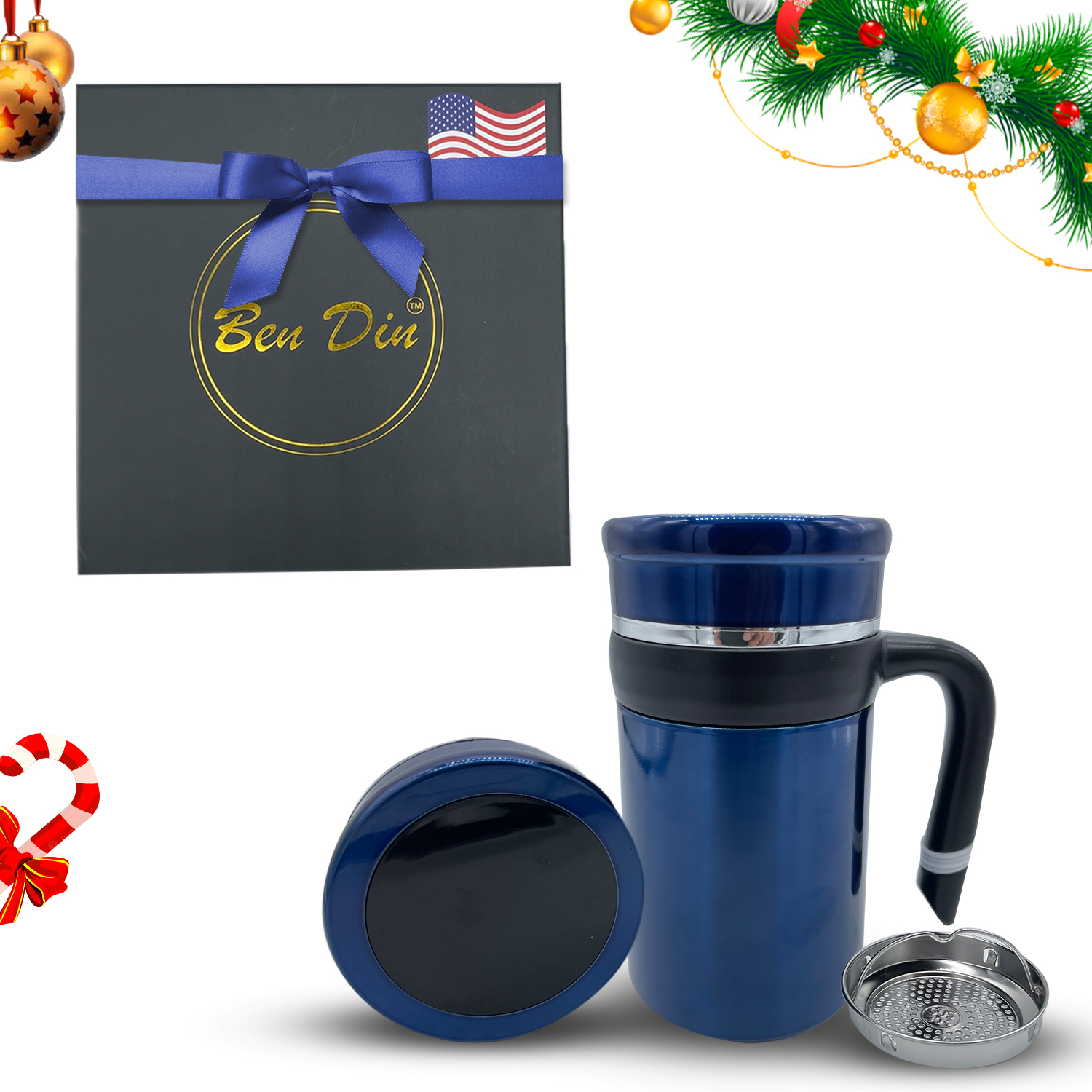 Ben Din Clothing Stainless Steel Coffee Mug with Christmas Gift Box ...