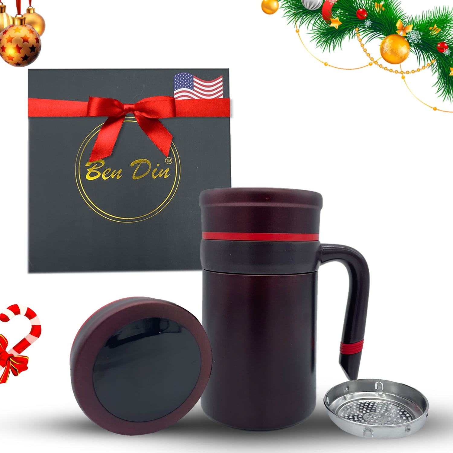 Ben Din Clothing Stainless Steel Coffee Mug with Christmas Gift Box ...