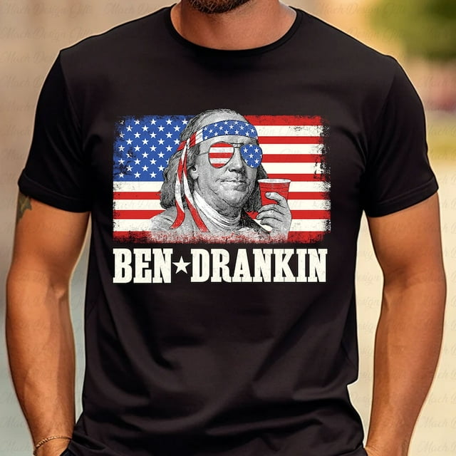 Ben Drankin Shirt, Funny Benjamin Franklin 4th of July Tee, Patriotic ...