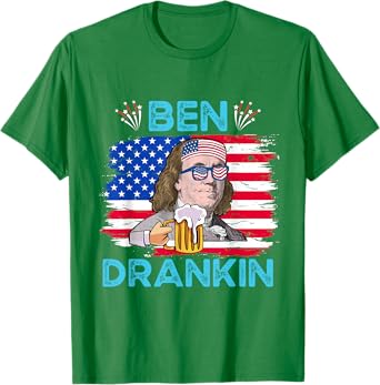 Ben Drankin US President Independence Day USA Party Fan T-Shirt - Walmart.com