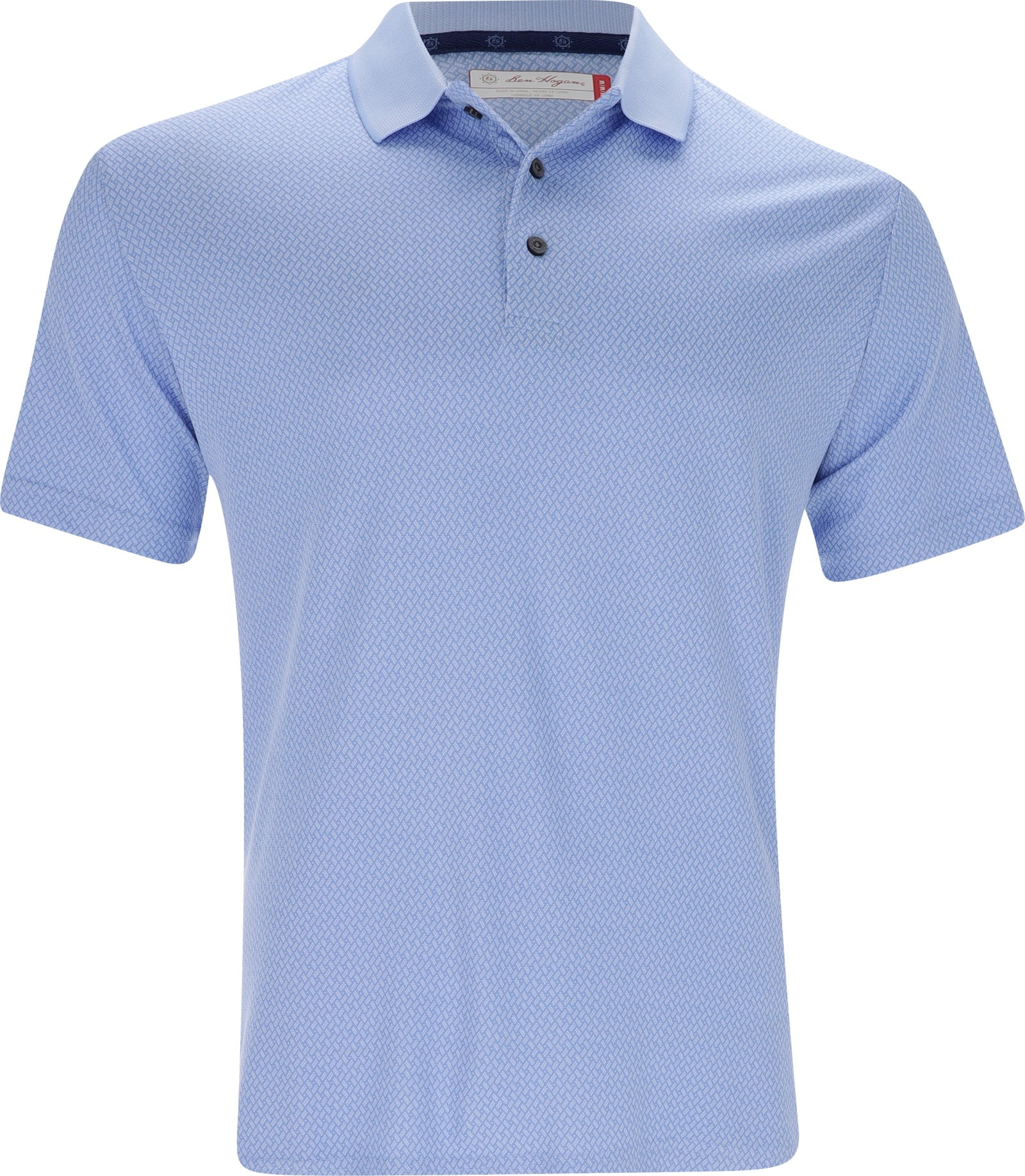 Ben Hogan 2 Tone Micro Geo Jacquard Cornflower Blue Shirt Men S ...
