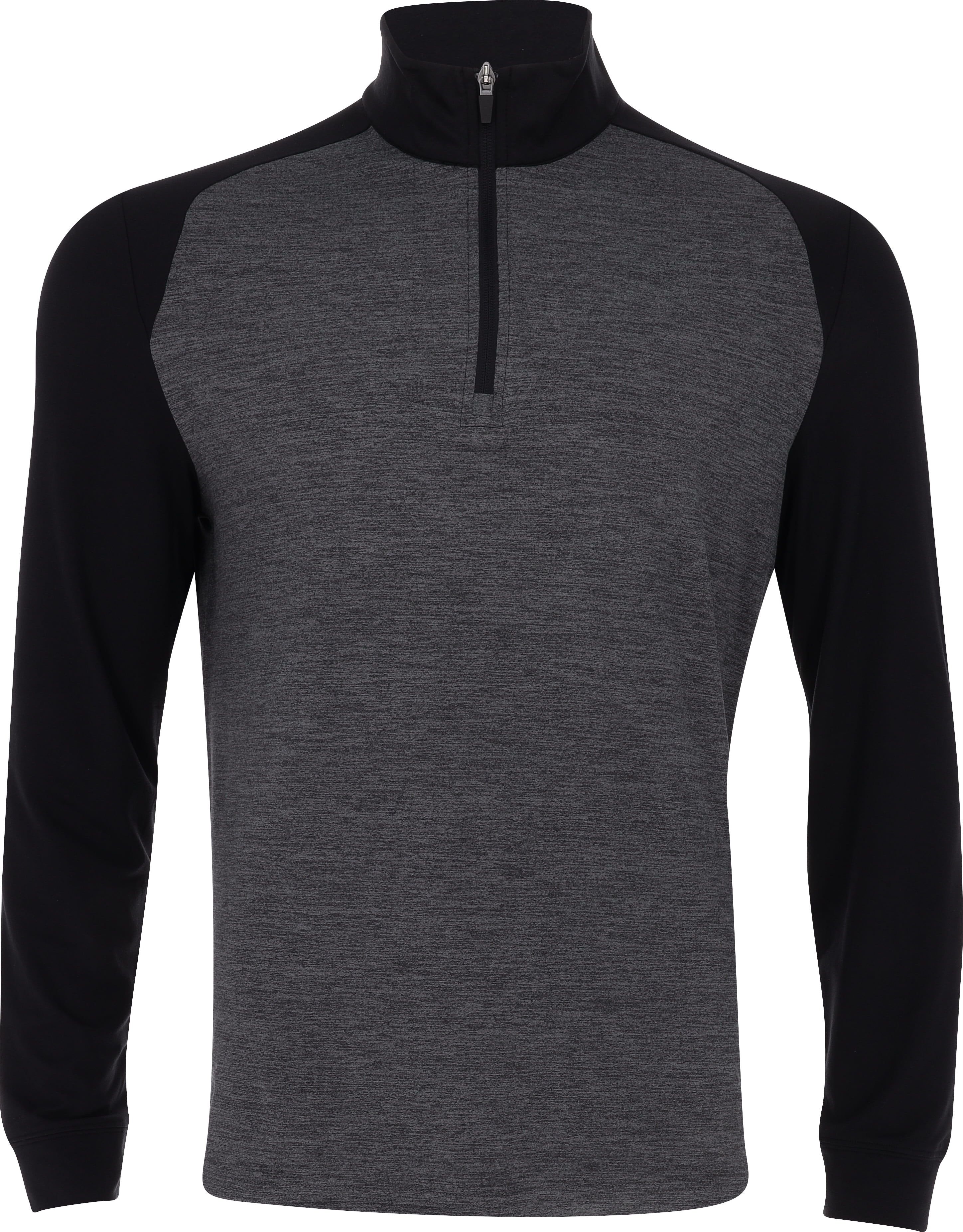 Ben Hogan Lux Touch 1/4 Zip Blocked Top Iron/Caviar Heather Outerwear ...