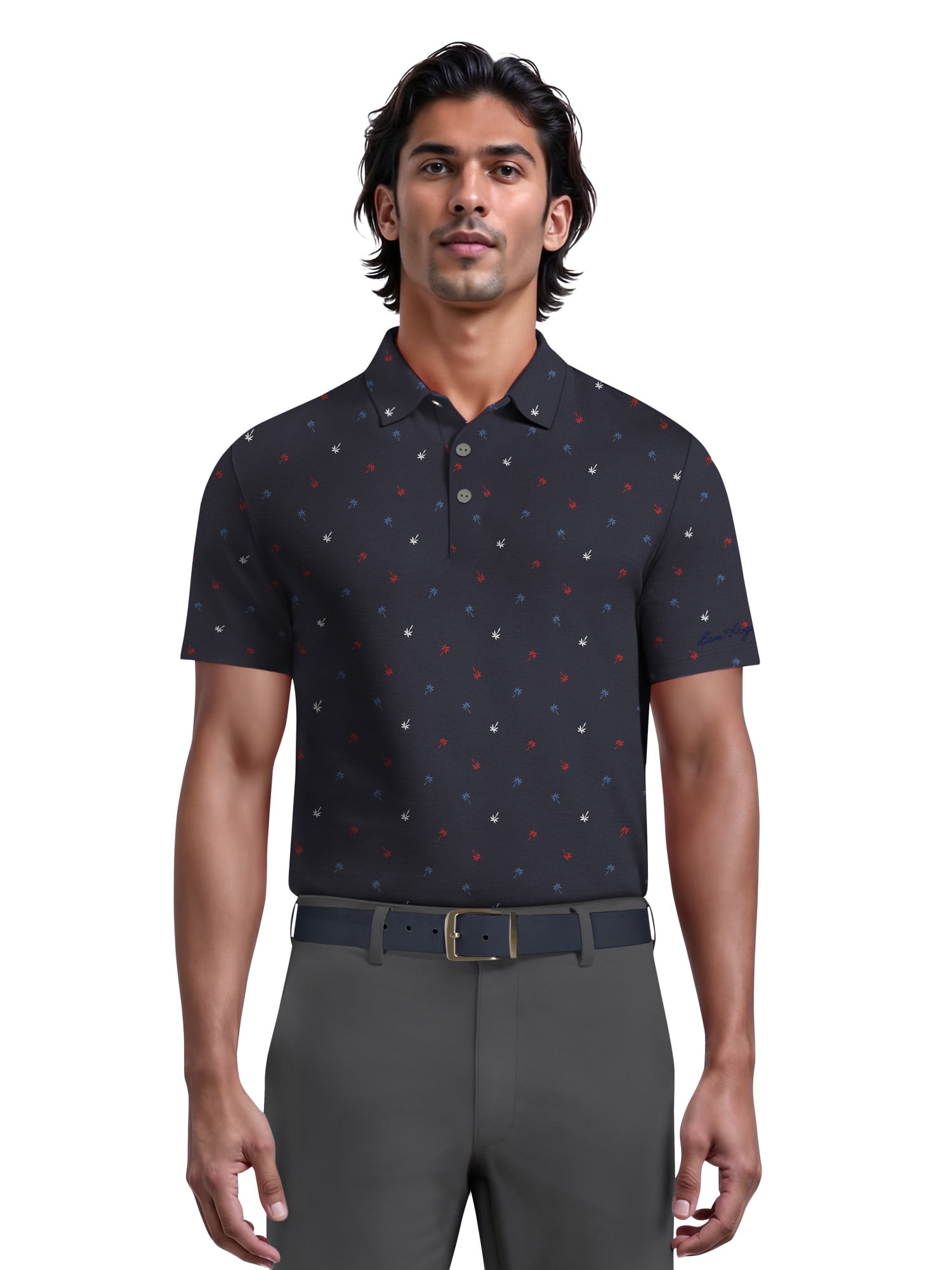 Ben Hogan Men's & Big Men's Palm Tree Printed Golf Polo, Sizes S-5XL ...