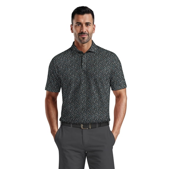 Ben Hogan Men's & Big Men's Performance Confetti Floral Polo Short ...