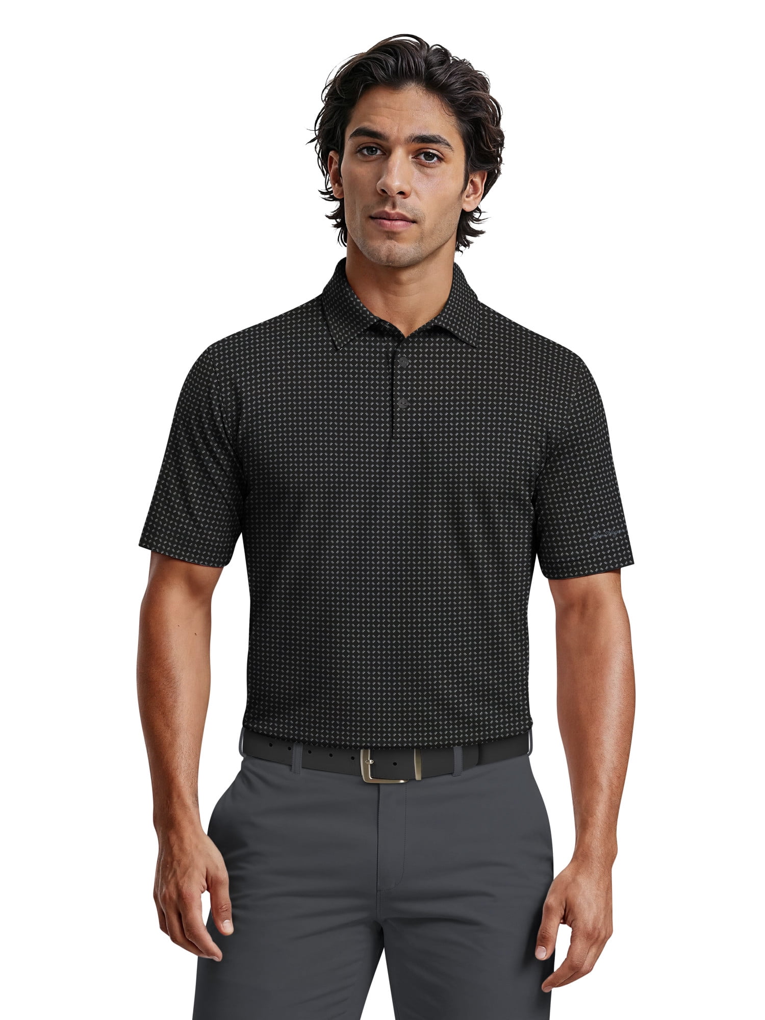 Ben Hogan Men's & Big Men's Performance Dash Print Golf Polo Shirt, up ...