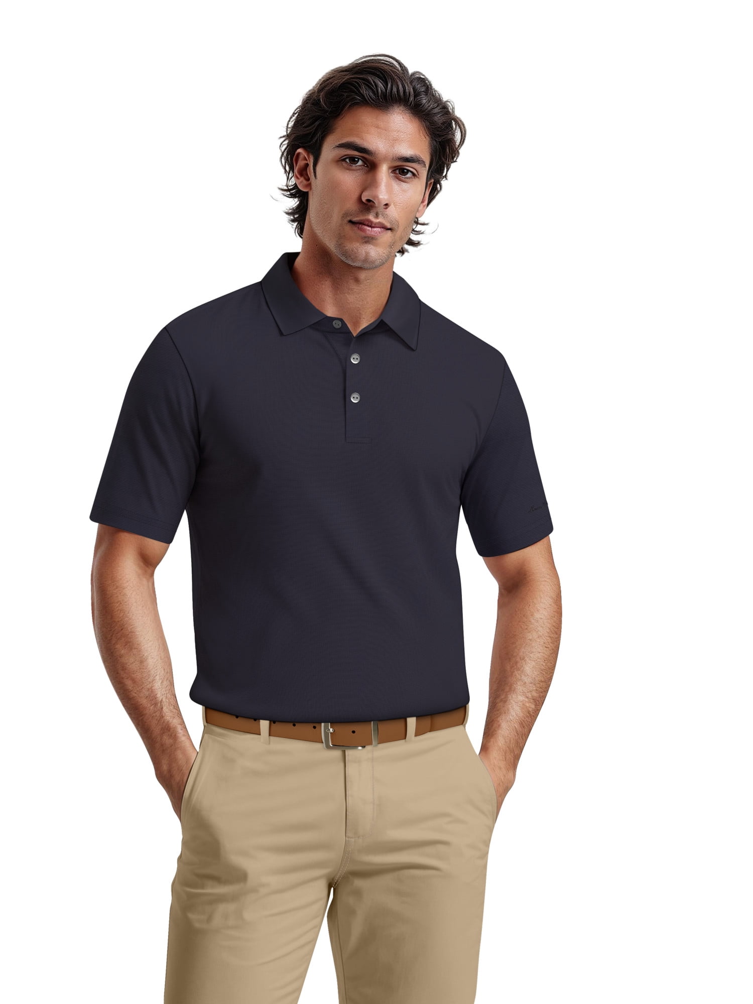 Ben Hogan Men's & Big Men's Performance Solid Polo Shirt with Short ...