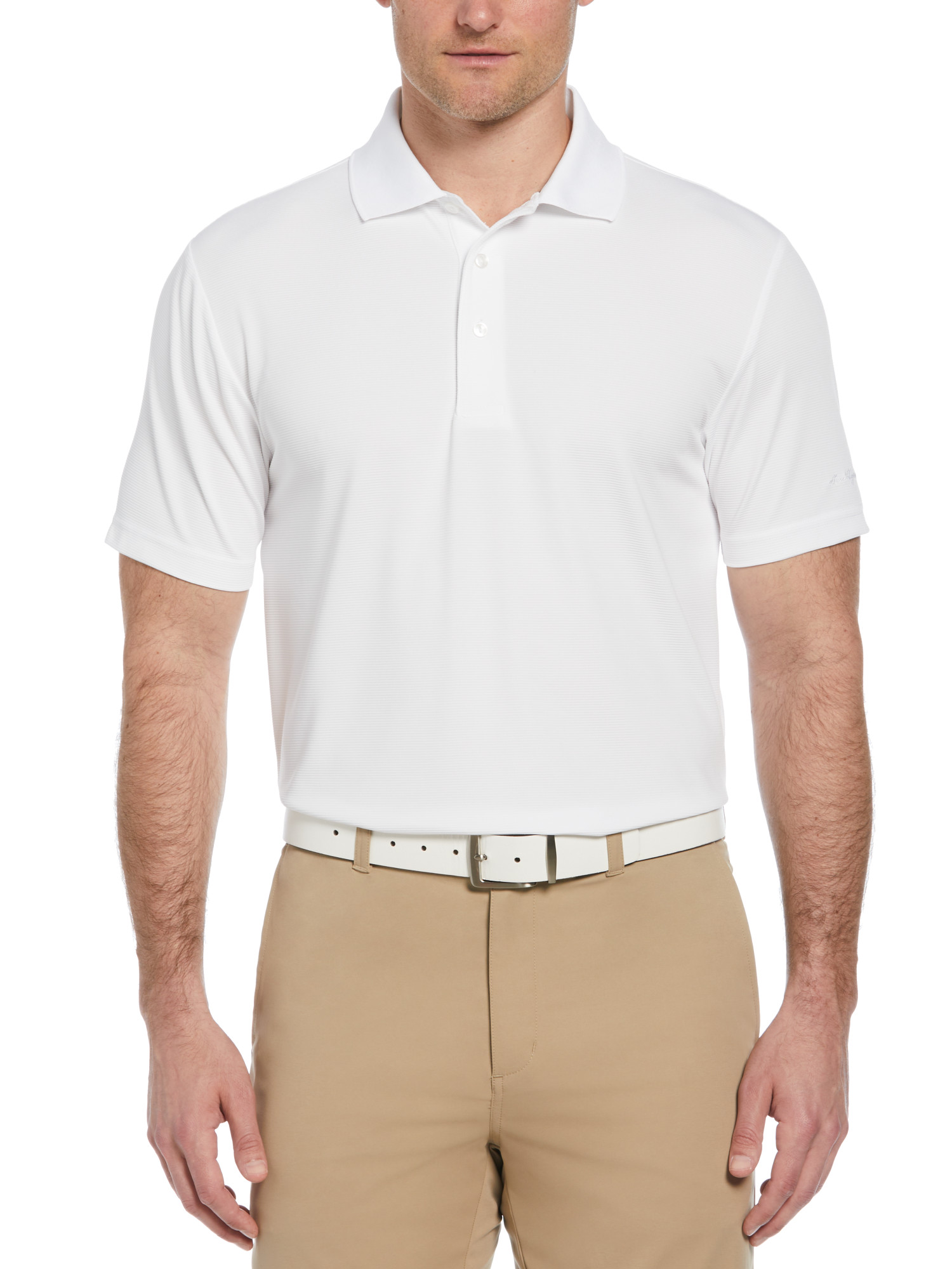 Ben Hogan Men's and Big Men's Short Sleeve Stripe Print Golf Polo Shirt ...