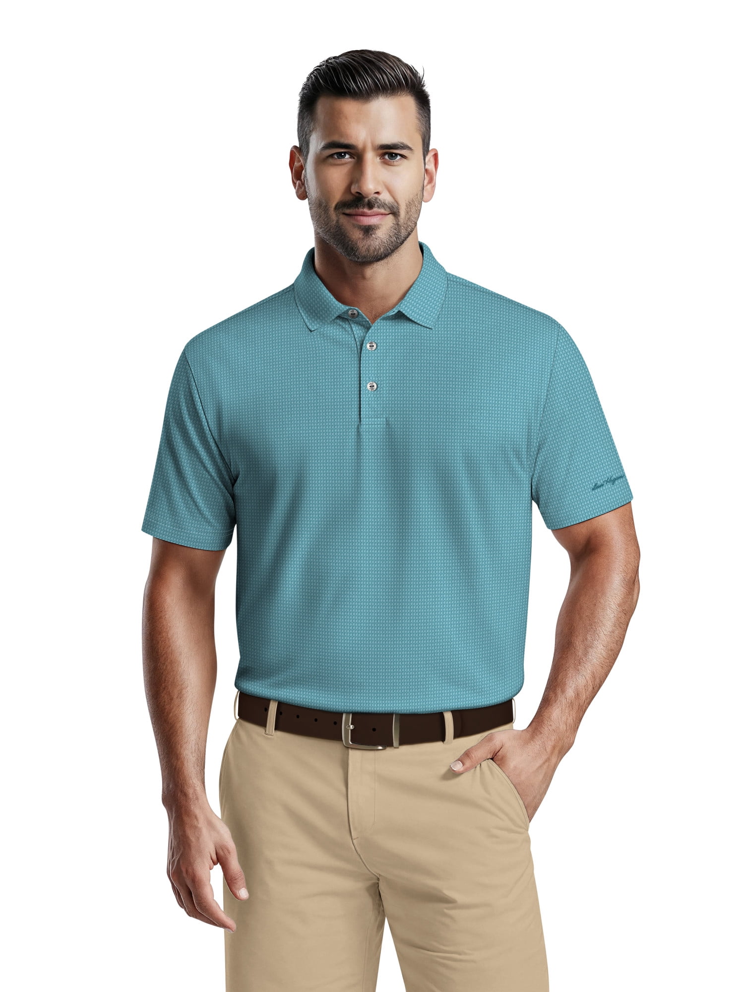 Ben Hogan Men's & Big Men's Performance Eco Mini Geo Jacquard Short ...
