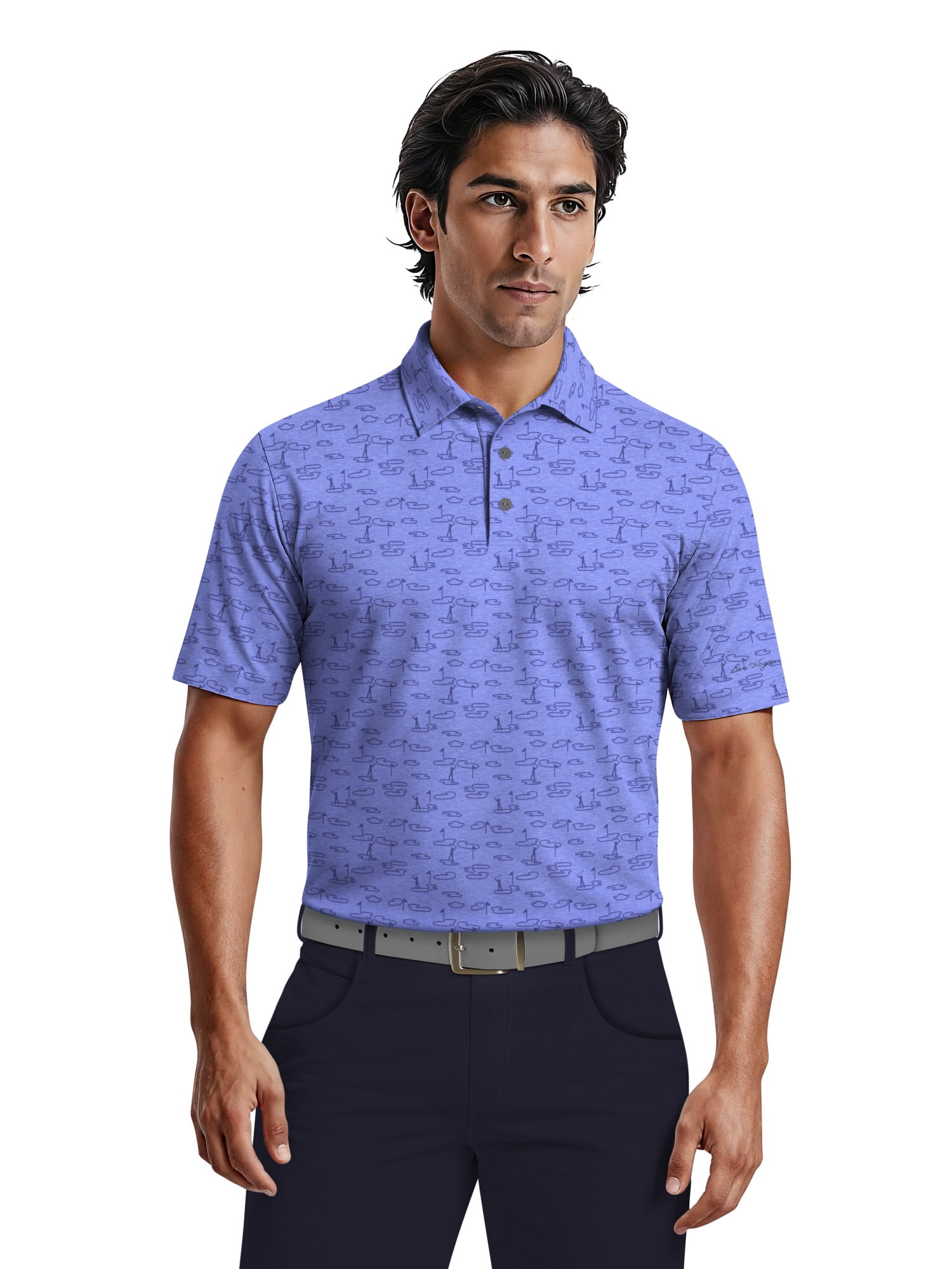 Ben Hogan Men's & Big Men's Performance Golf Landscape Short Sleeve ...