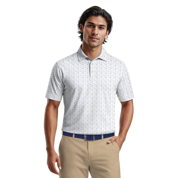 Ben Hogan Men's & Big Men's Performance Golf Themed Short Sleeve Polo ...