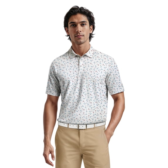 Ben Hogan Men's & Big Men's Performance Martini Printed Short Sleeve ...