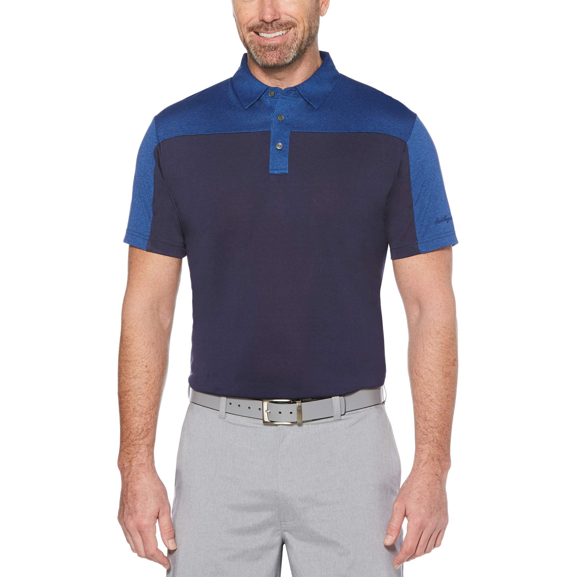 Ben Hogan Men's Performance Short Sleeve Color Block Golf Polo Shirt ...