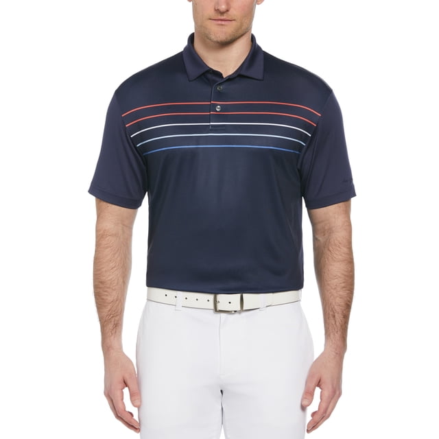 Ben Hogan Men's and Big Men's Chest Stripe Print Golf Polo Shirt, up to ...