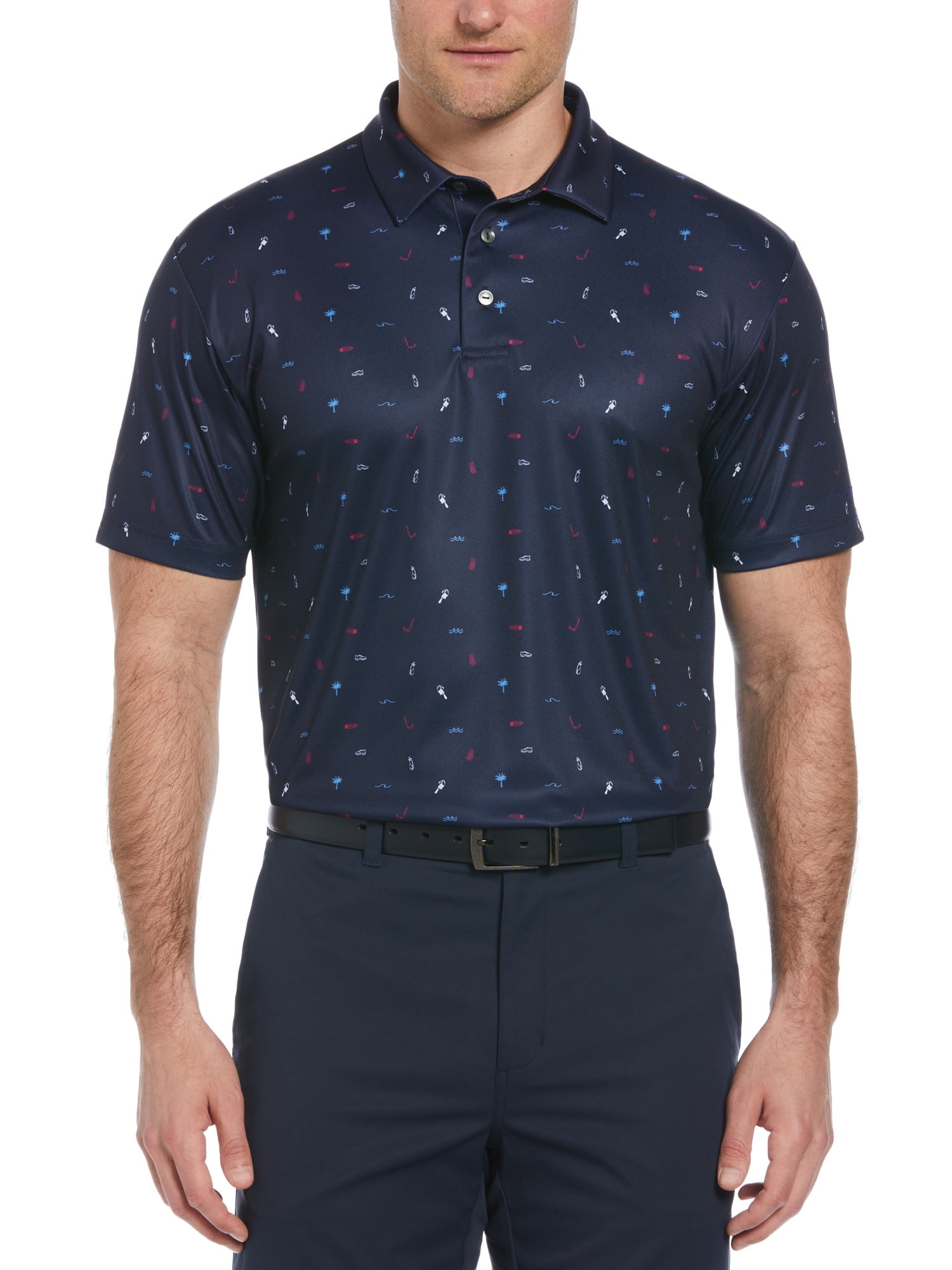 Ben Hogan Men's and Big Men’s Conversational Print Golf Polo Shirt, up ...
