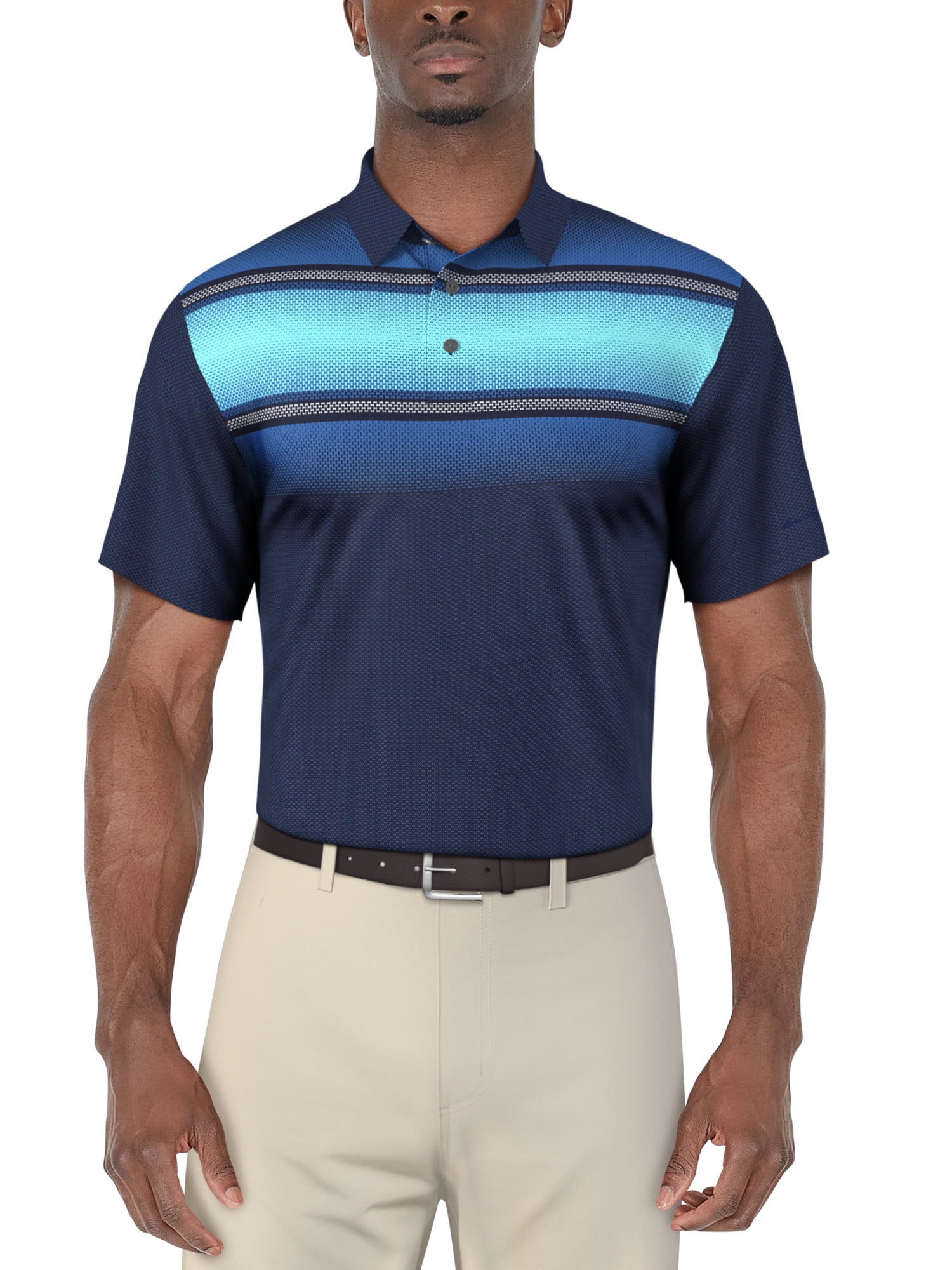 Ben Hogan Men's and Big Men’s Digital Ombre Chest Print Short Sleeve ...