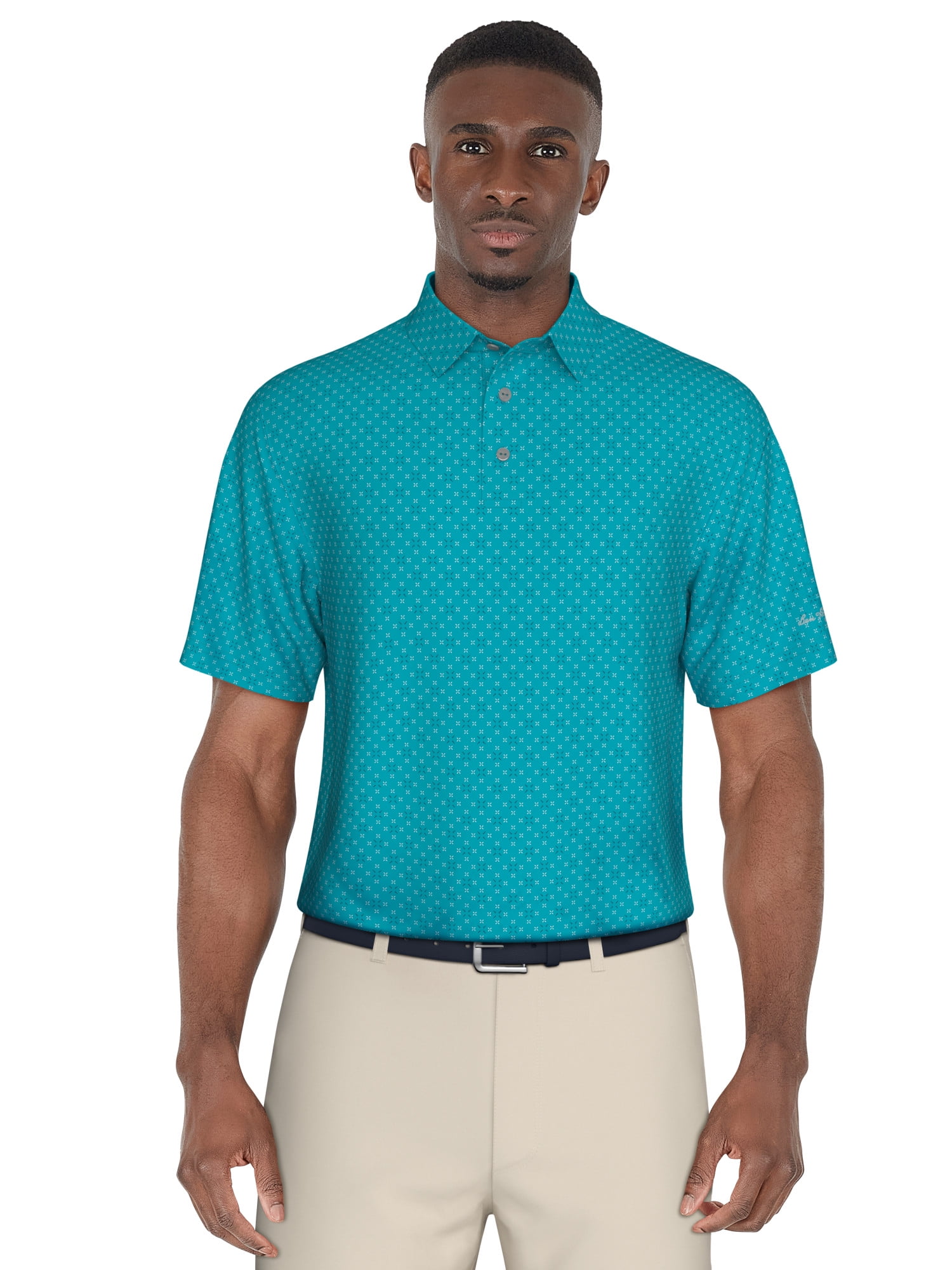 Ben Hogan Men's and Big Men’s Geo Print Golf Polo Shirt, up to Size 5XL - Walmart.com