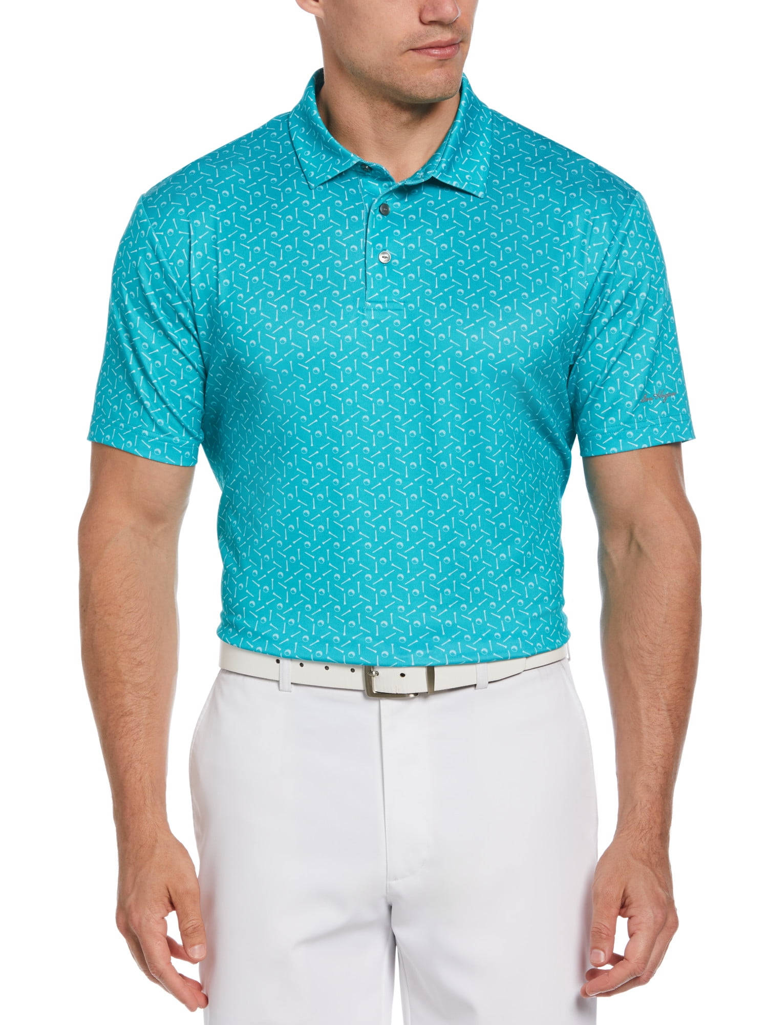 Ben Hogan Men's and Big Men's Golf Tee Print Golf Polo Shirt, up to ...