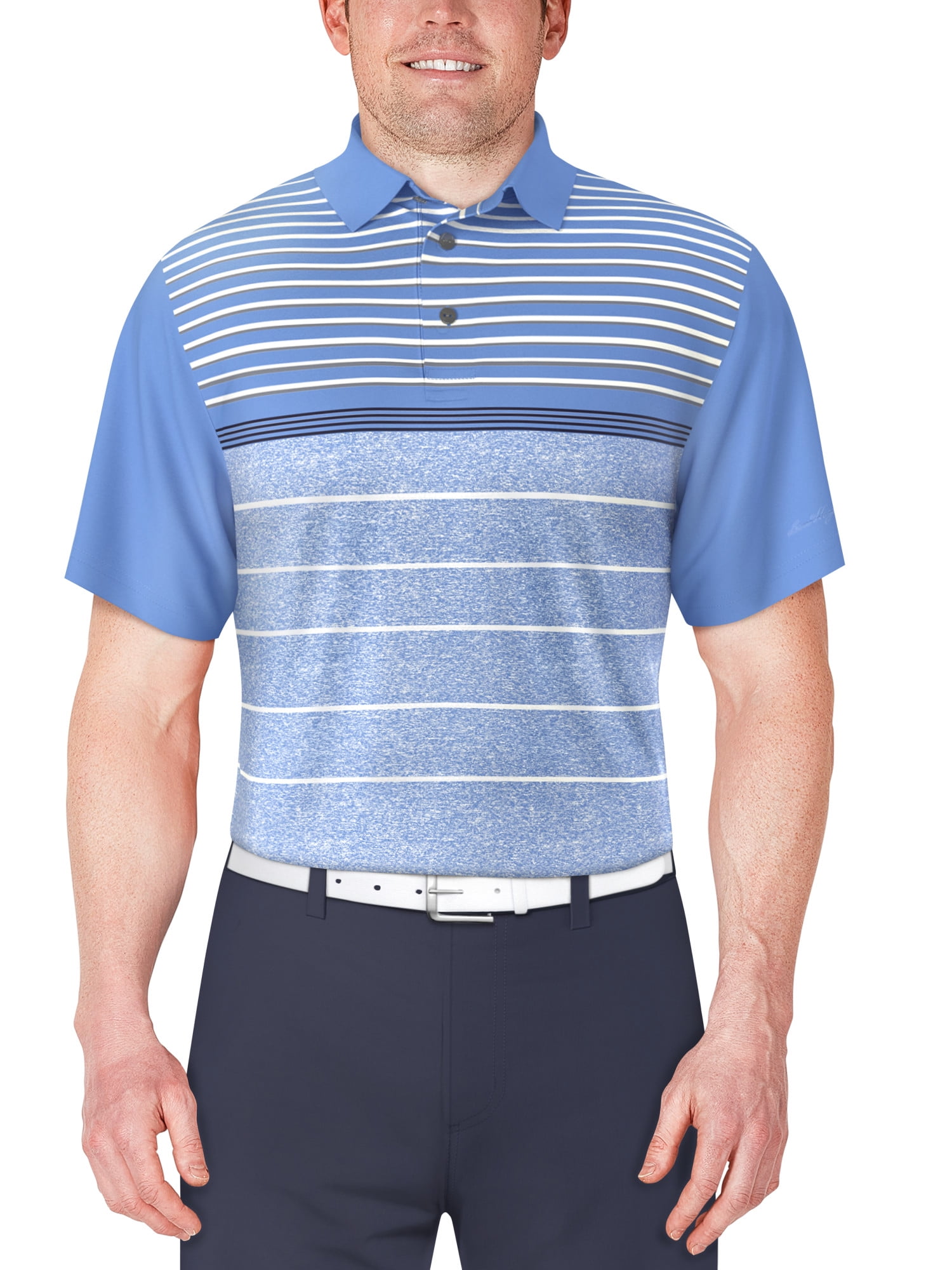 Ben Hogan Men's and Big Men’s Heather Stripe Front Panel Print Short ...