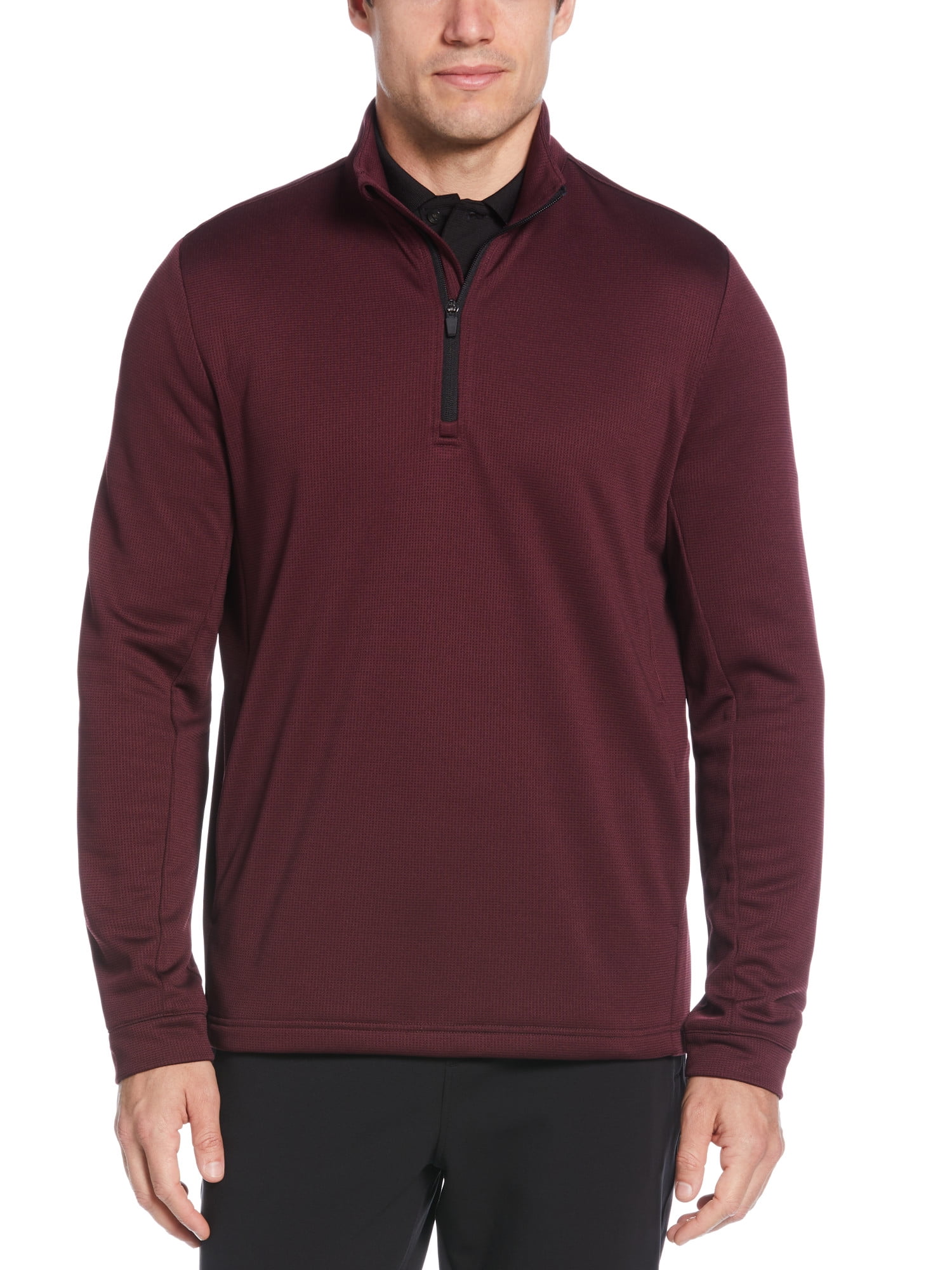 Ben Hogan Men's and Big Men's Micro Jacquard 1/4 Zip Golf Sweater, up ...
