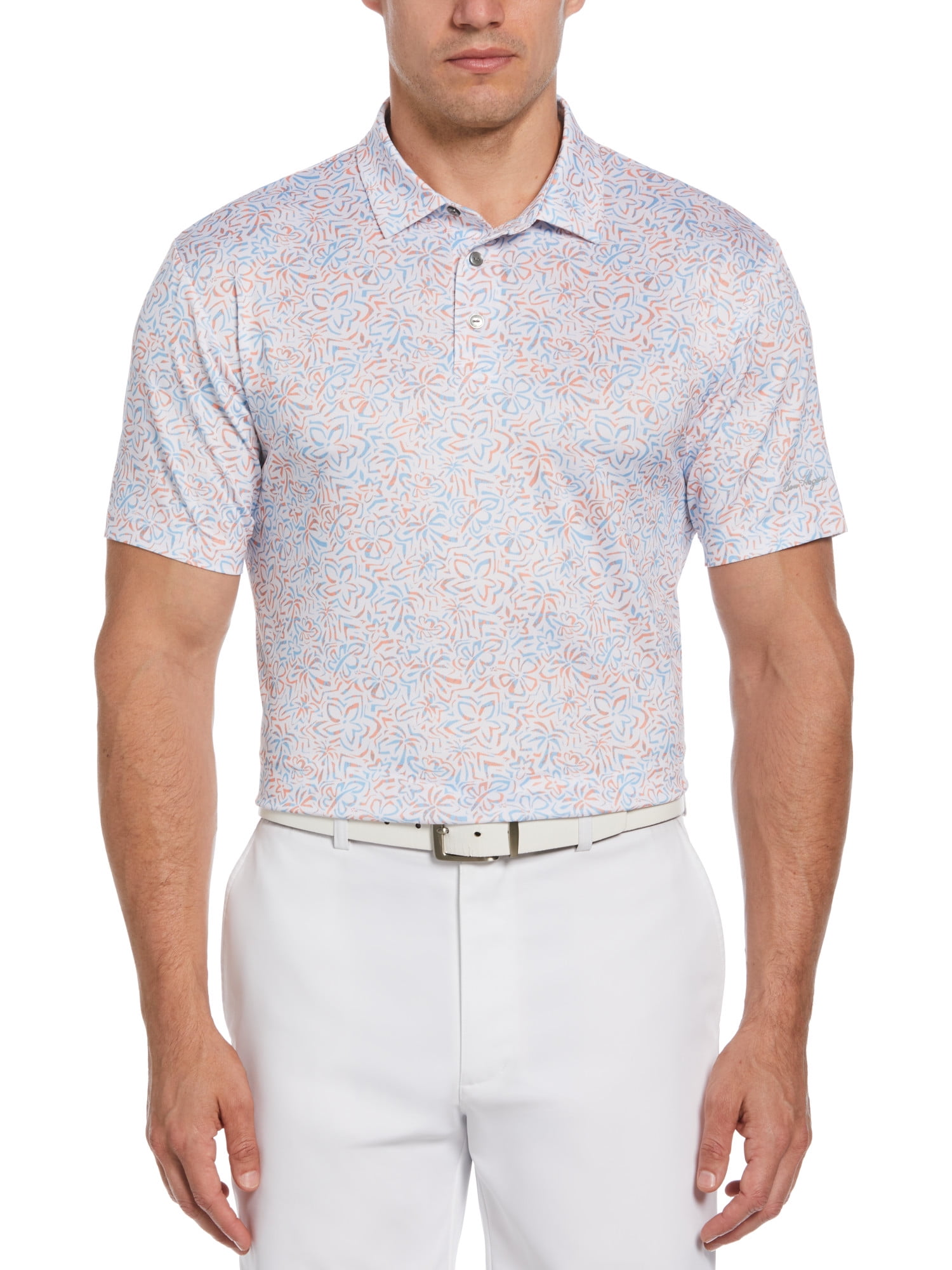 Ben Hogan Men's Multi-Color Floral Golf Polo Shirt, Moisture-Wicking ...