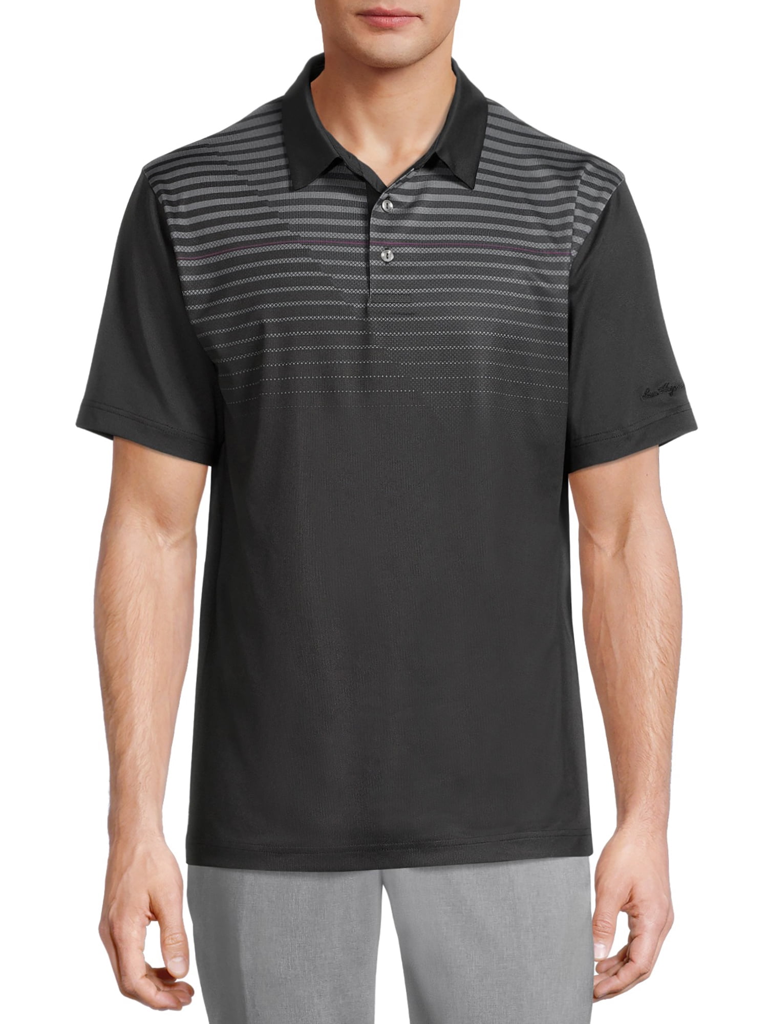 Ben Hogan Short Sleeve Graphic Collared Classic Fit Polo - Walmart.com