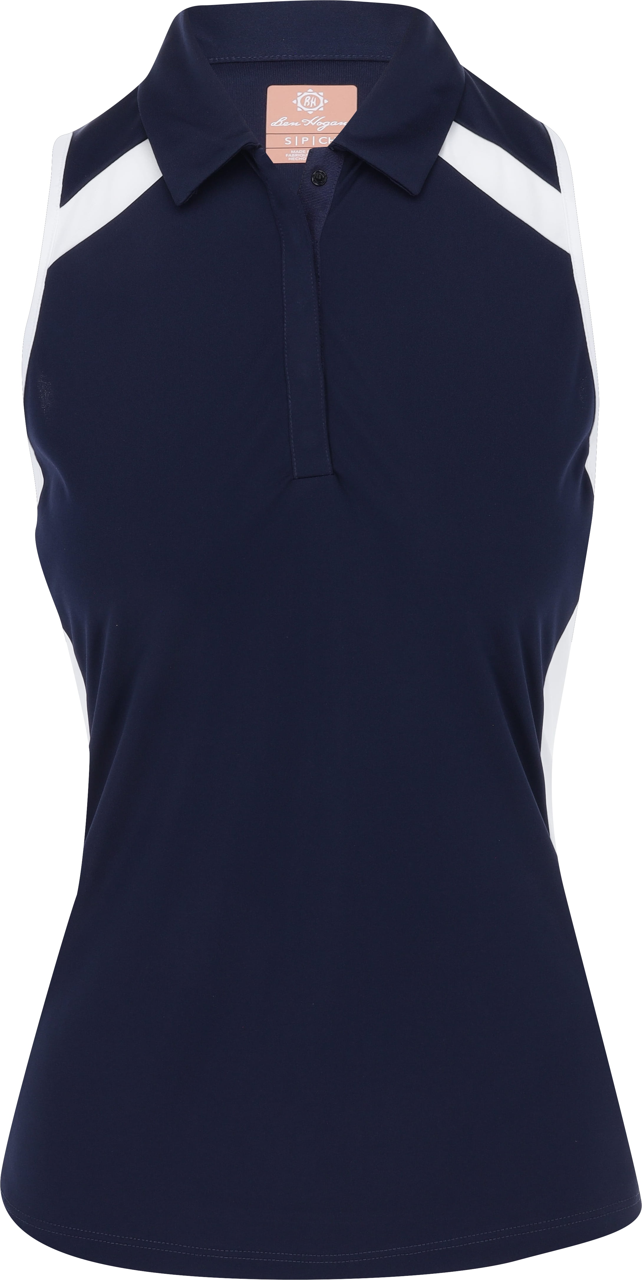 Ben Hogan Sleeveless Colorblock Peacoat/White Shirt Women XS - Walmart.com