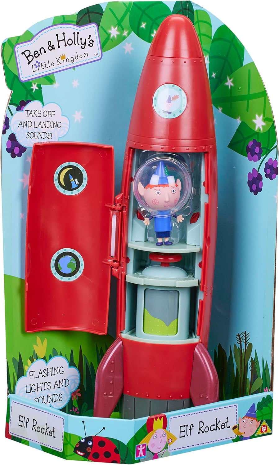 Ben & Holly Electronic Lights and Sounds Elf Rocket Playset Includes ...