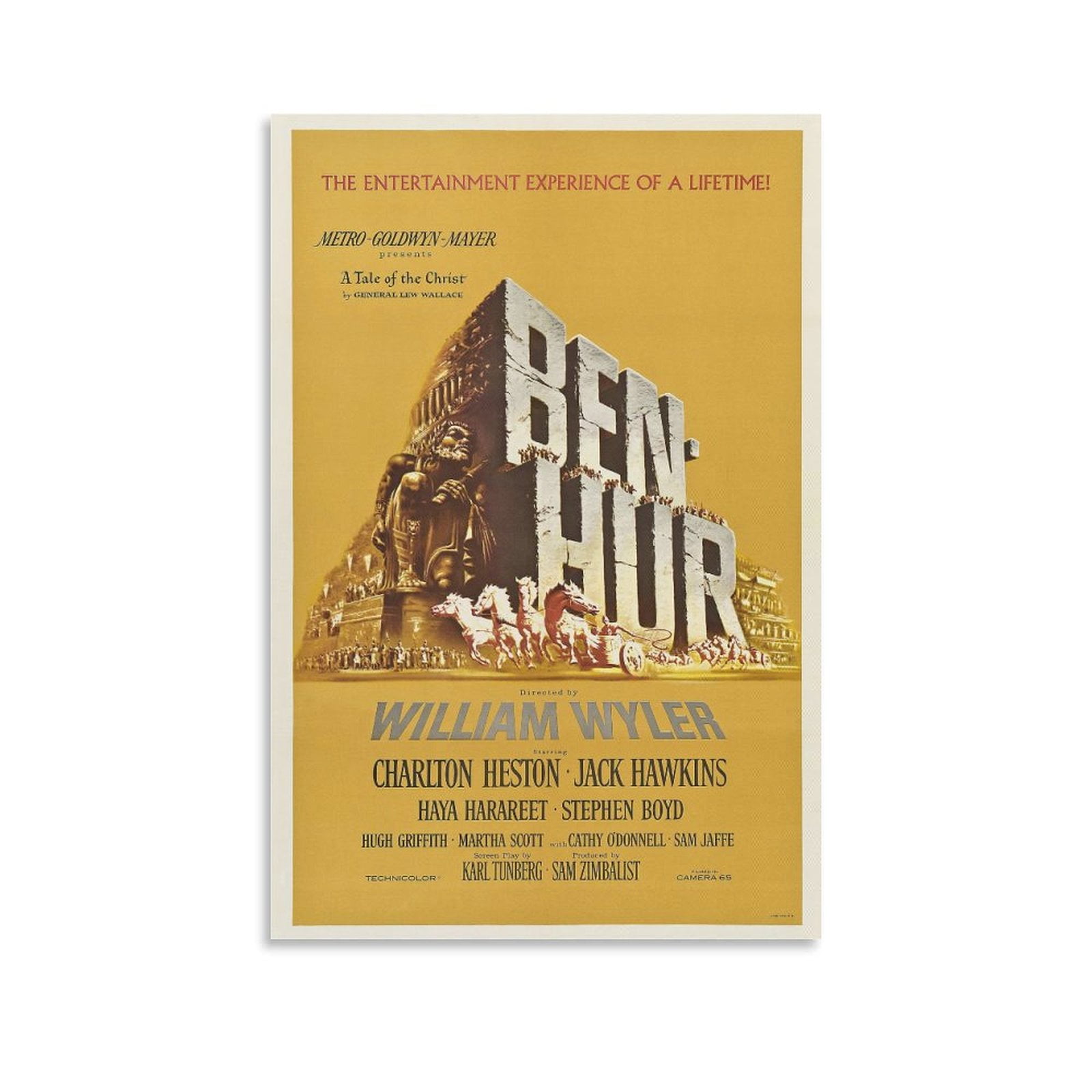Ben Hur Classic Movie Poster Room Aesthetic Poster Print Art Wall ...