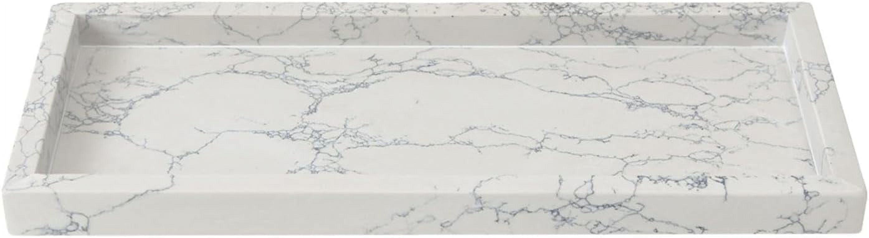 Ben & Jonah Elegant Engineered White Stone Tray - Versatile Home Decor ...