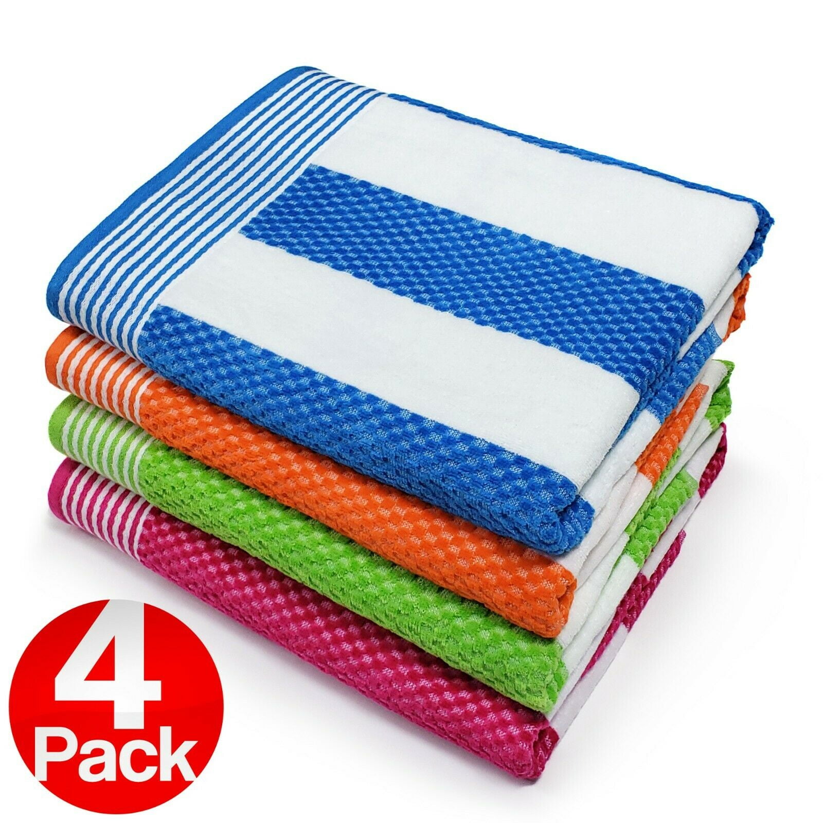 Ben Kaufman Sales 30 x 60 in. Velour Graduated Stripe Towel, Multi ...