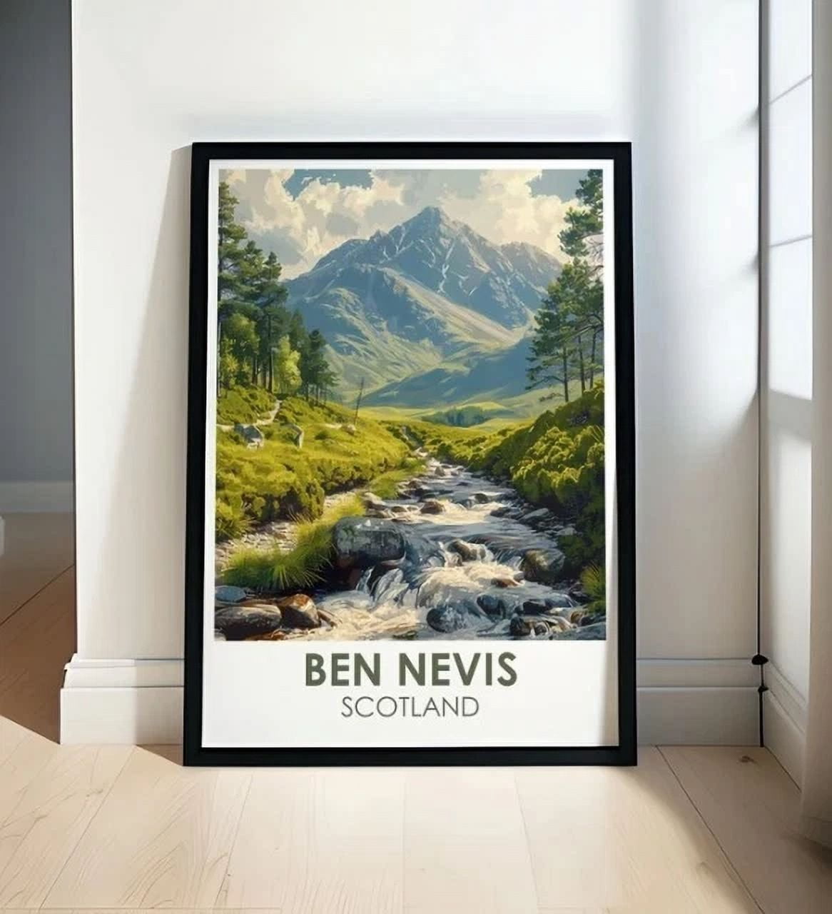 Ben Nevis Poster - Glen Nevis Valley Travel Prints Home Decor Vintage ...