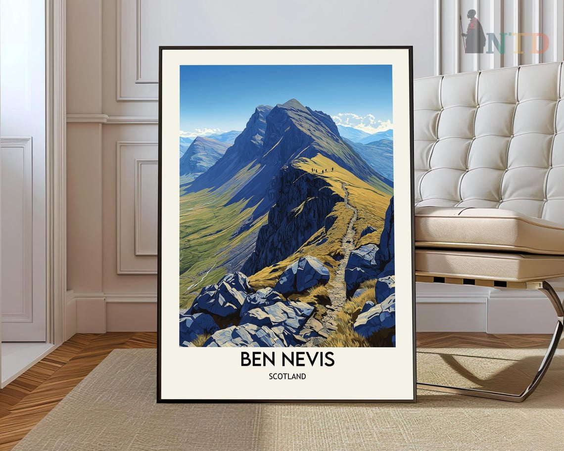 Ben Nevis Travel Print - Scotland, Ben Nevis Poster, Scotland Poster ...
