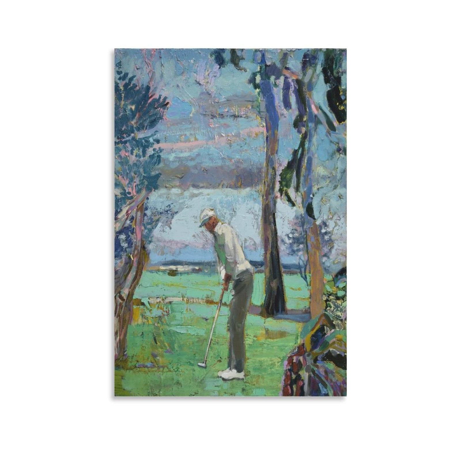Ben Reeves Golfer Painting Poster Posters Wall Art Painting Canvas Gift ...