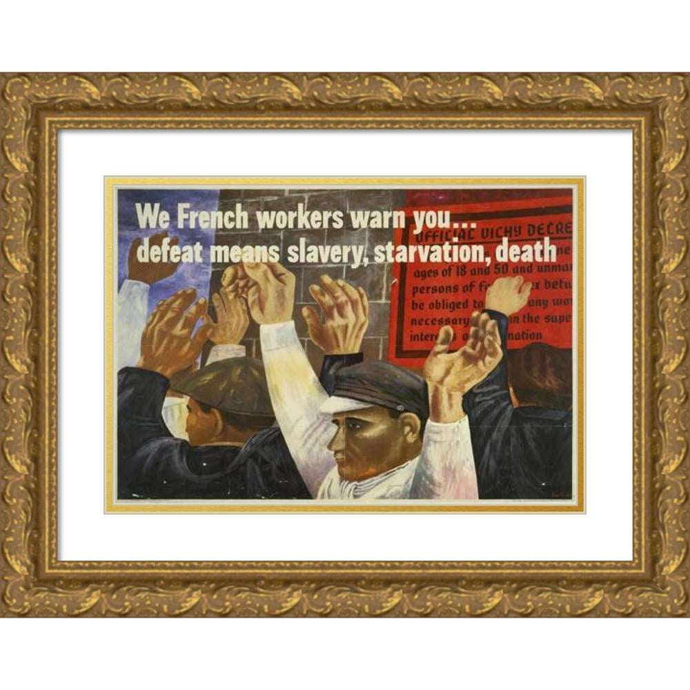 Ben Shahn 14x11 Gold Ornate Wood Frame and Double Matted Museum Art ...