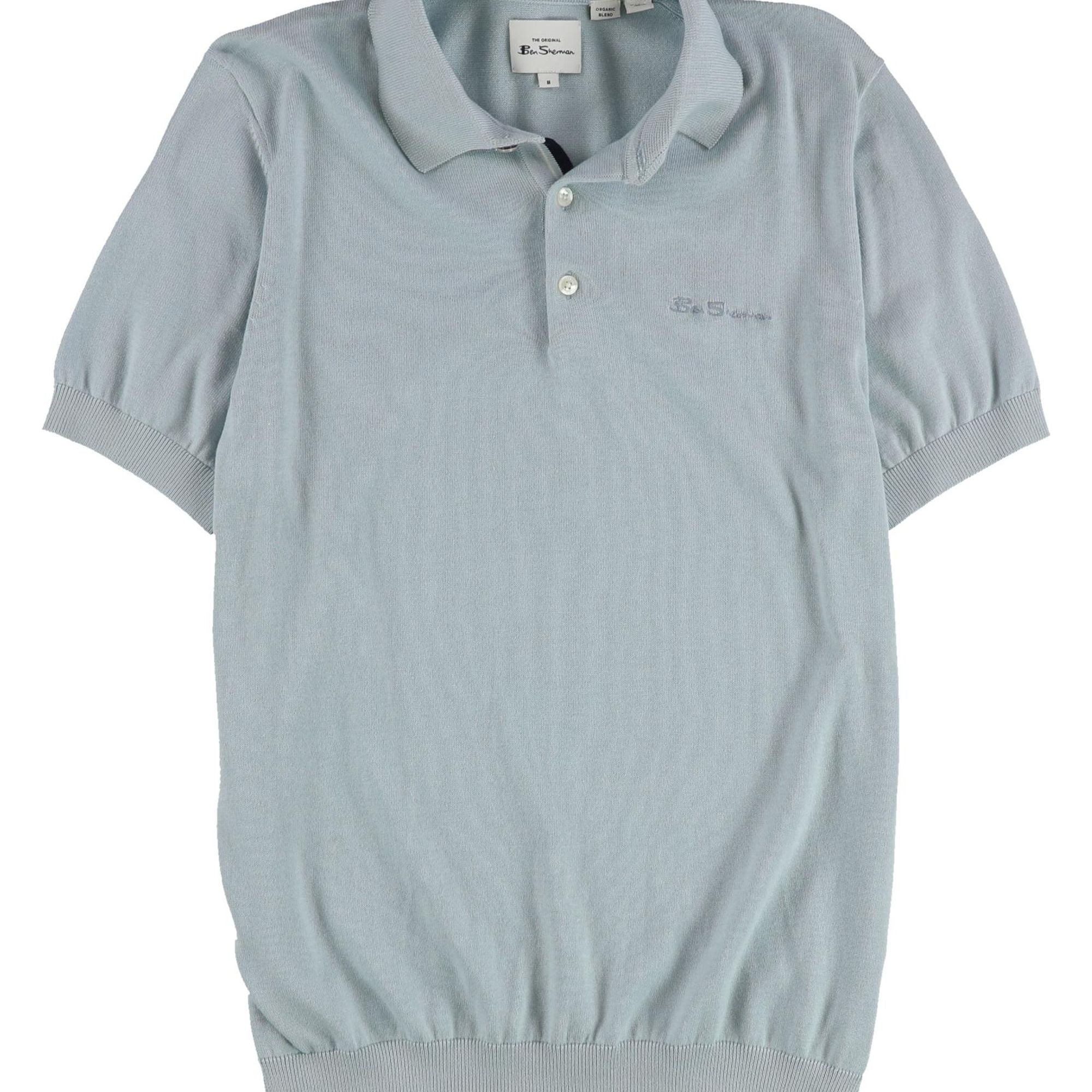 Ben Sherman Mens Signature Cotton Blend Polo Shirt, Blue, Medium ...