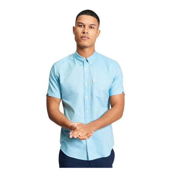 Ben Sherman Mens Signature Oxford Short-Sleeved Shirt - Walmart.com
